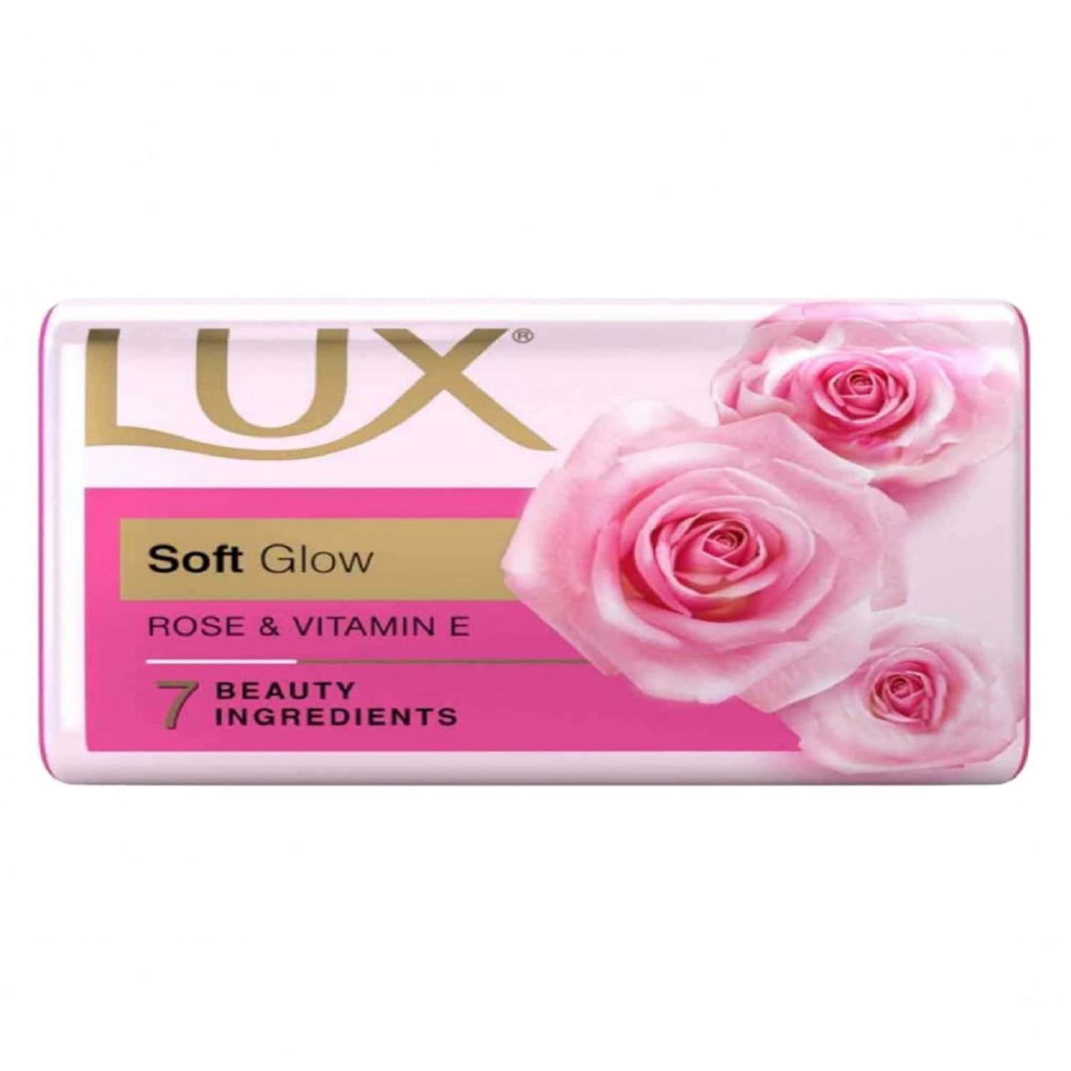 Buy LUX SOFT GLOW ROSE & VITAMIN E SOAP - PACK OF 4X75GM(300G) Online & Get Upto 60% OFF at ...
