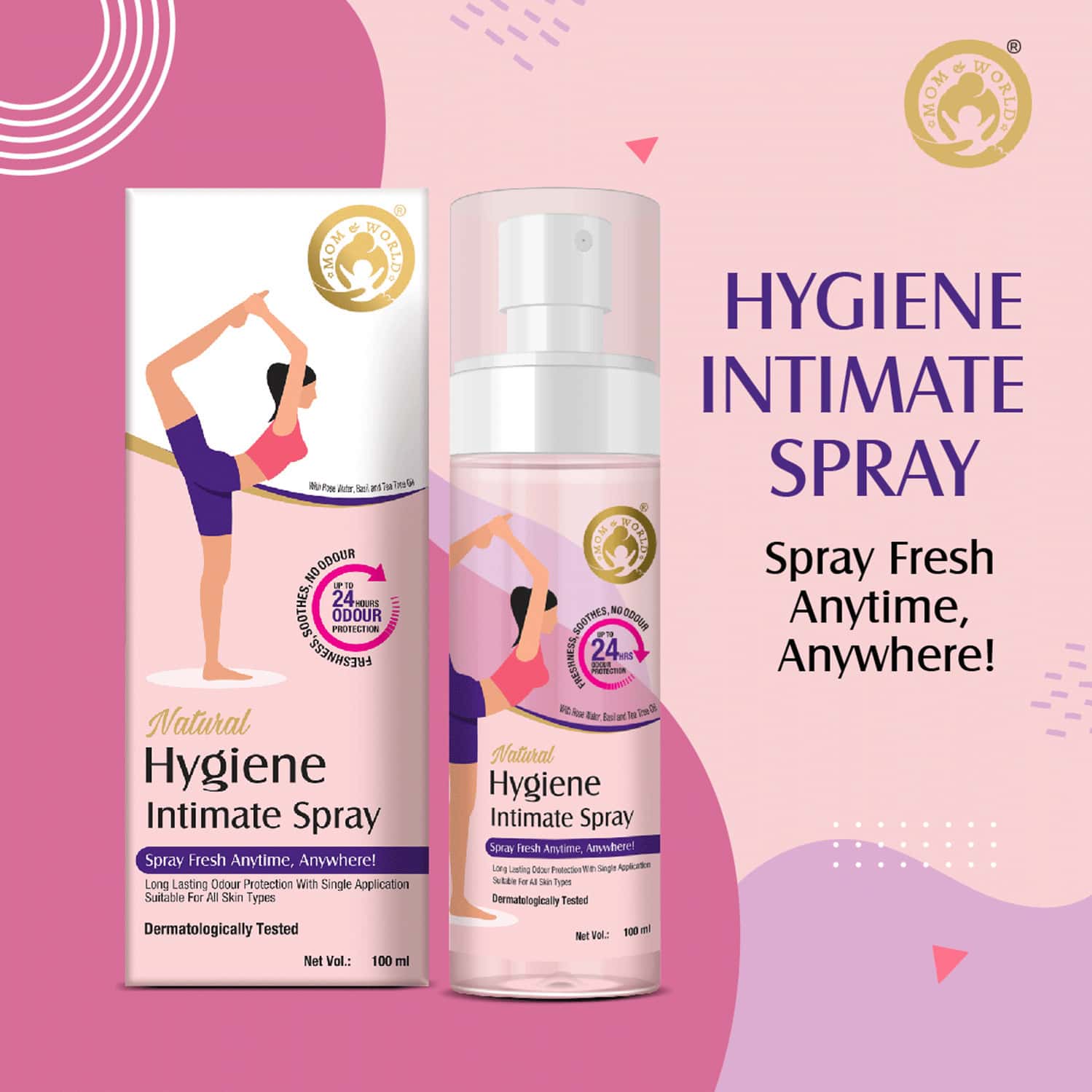 Buy MOM & WORLD REUSABLE MENSTRUAL CUP (MEDIUM) + HYGIENE INTIMATE SPRAY 100 ML + HYGIENE WASH ...