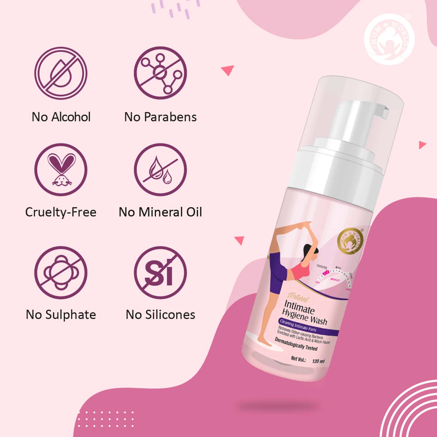 Buy MOM & WORLD REUSABLE MENSTRUAL CUP (MEDIUM) + HYGIENE INTIMATE ...