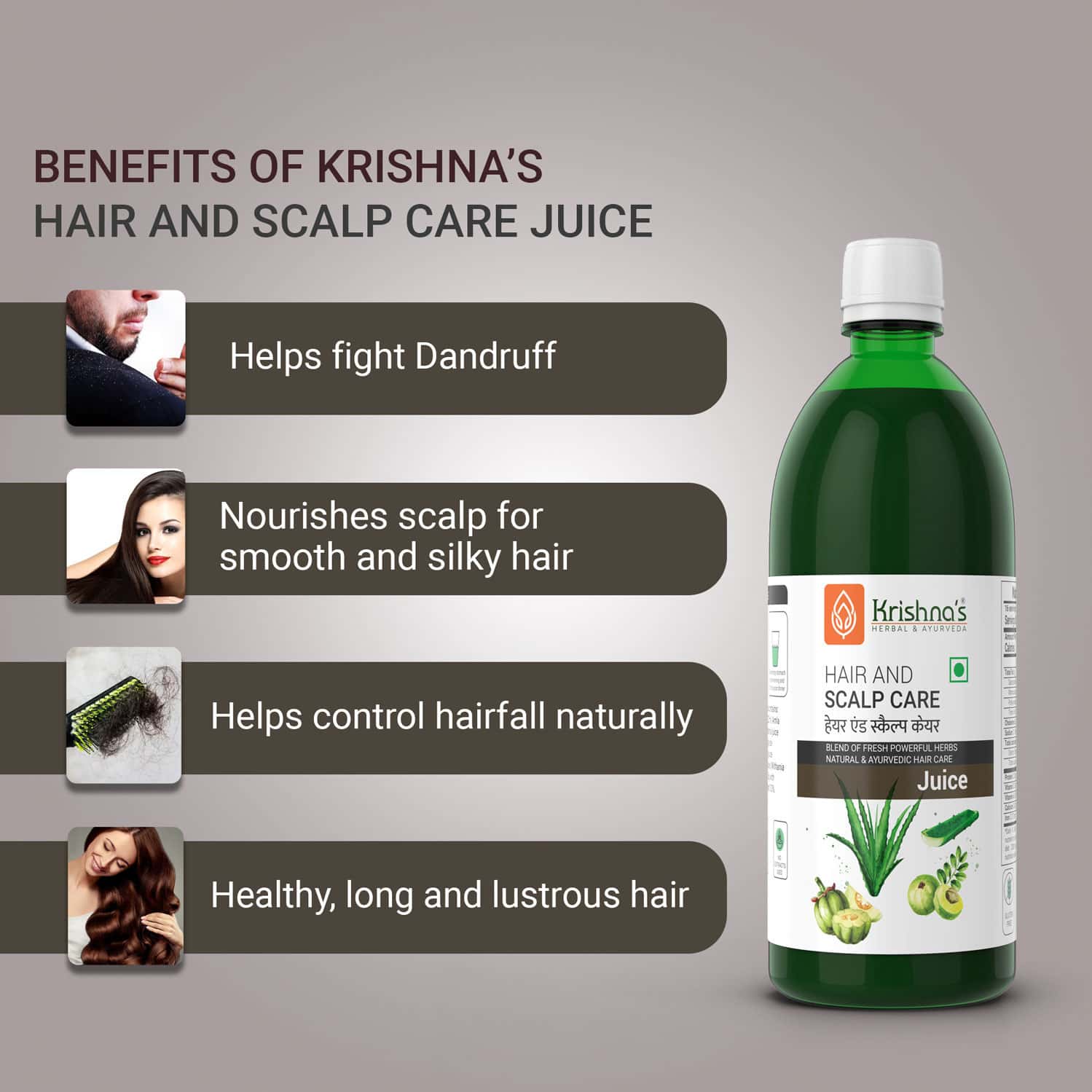 Buy KRISHNA'S HAIR AND SCALP CARE JUICE - 1 LITRE Online & Get Upto 60% ...