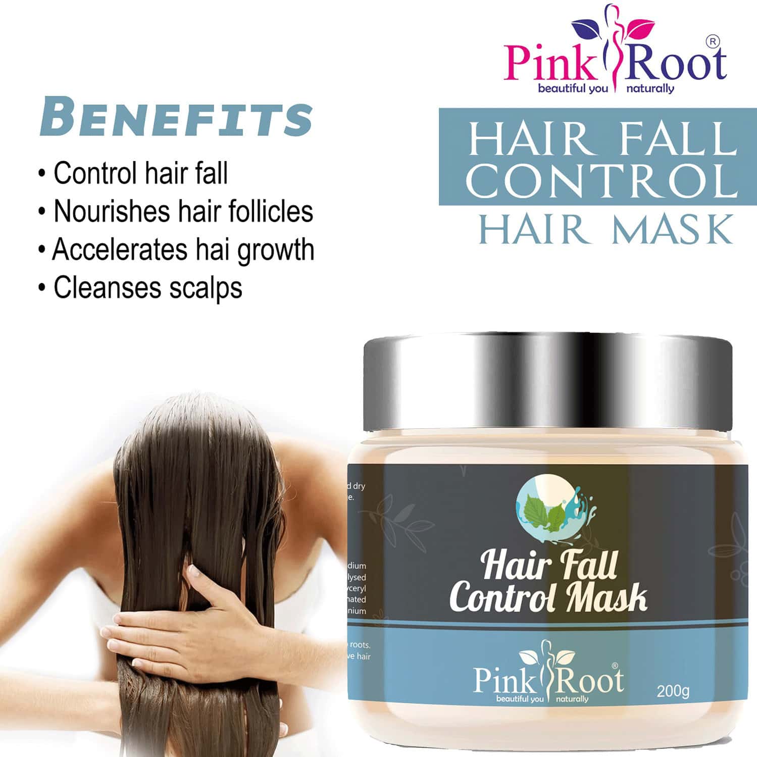 Buy PINK ROOT HAIR FALL CONTROL HAIR MASK 200GM Online & Get Upto 60% ...