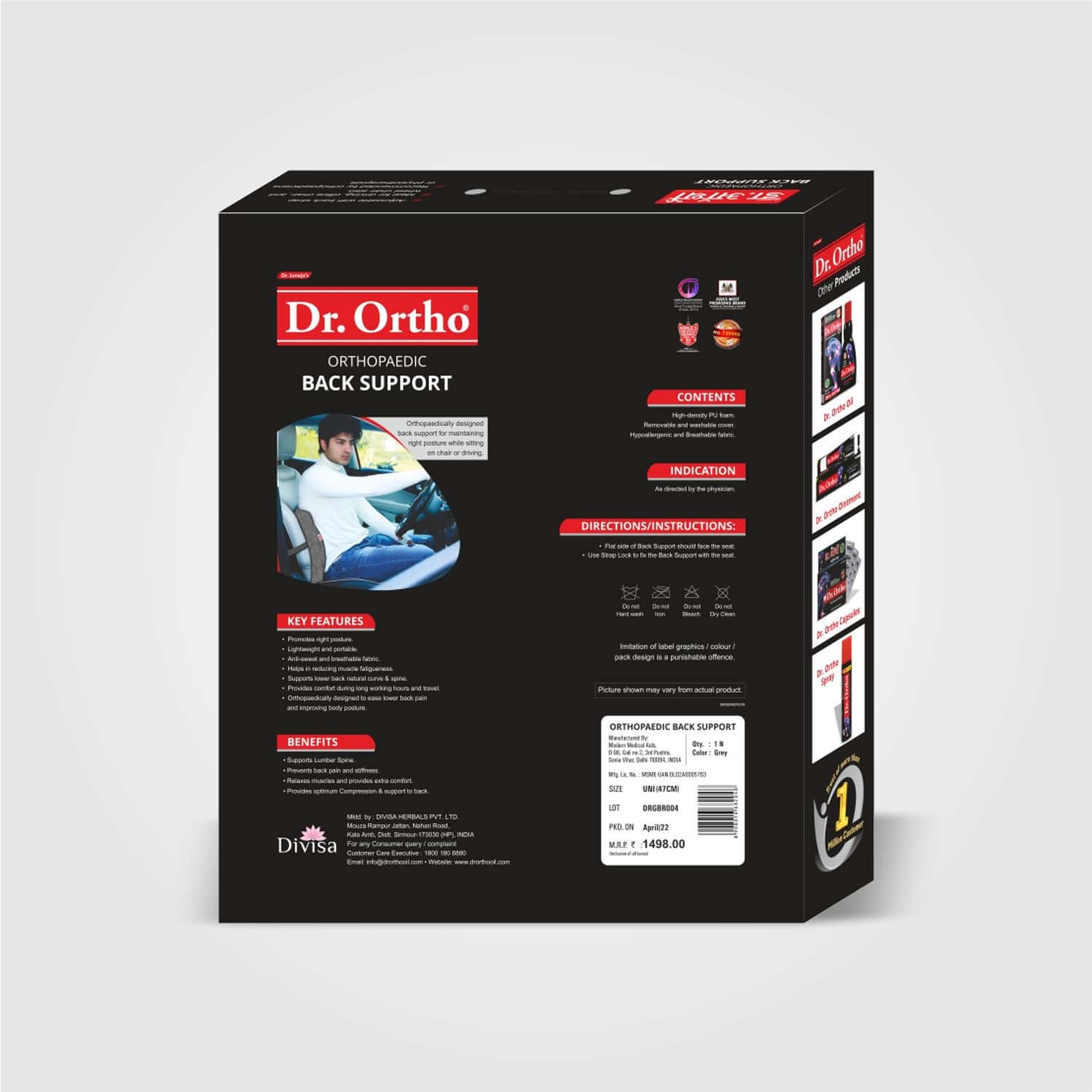 Buy DR.ORTHO BACK SUPPORT PU FORM Online & Get Upto 60% OFF at PharmEasy