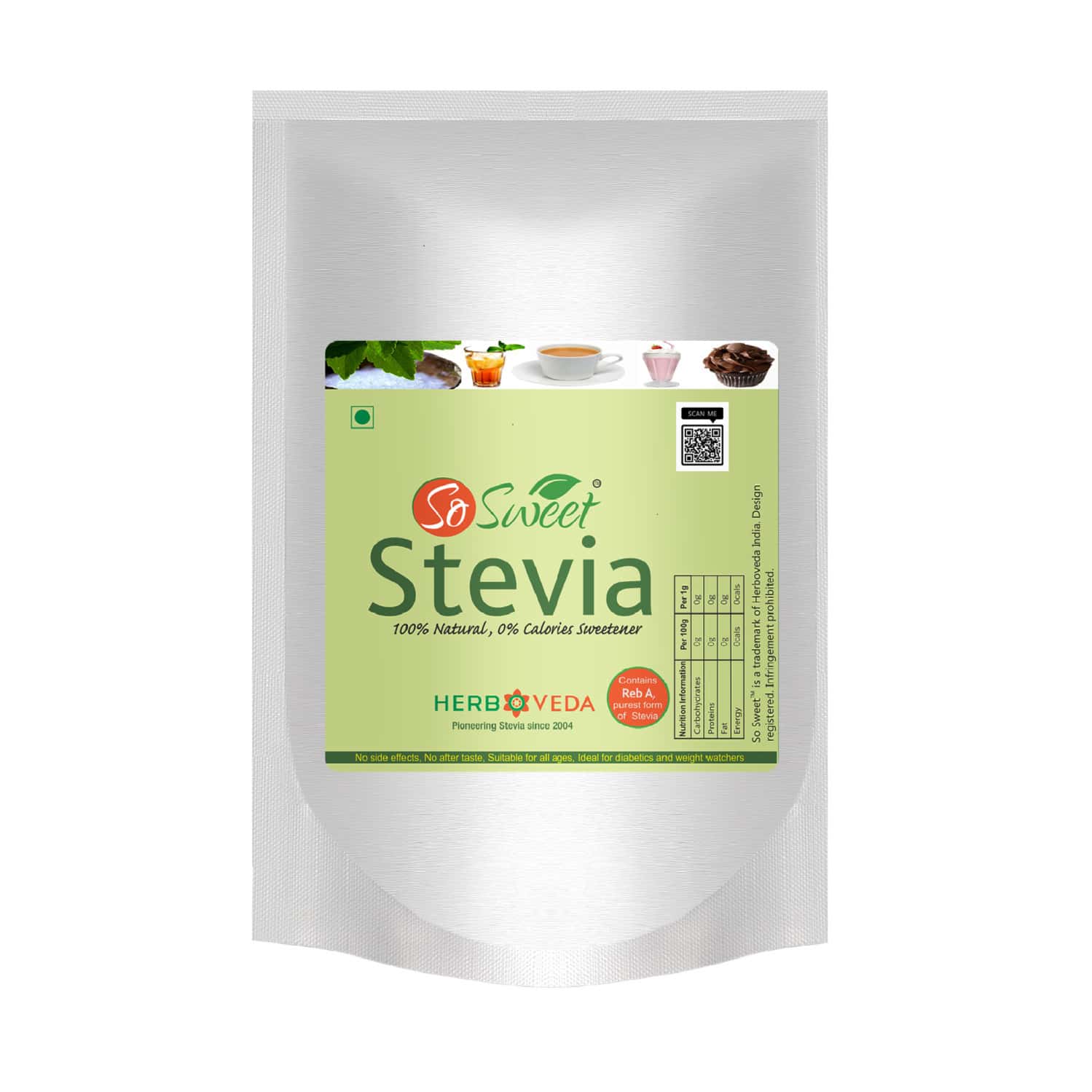 Buy SO SWEET STEVIA POWDER 250 GM SUGAR FREE ZERO CALORIE SWEETENER ...