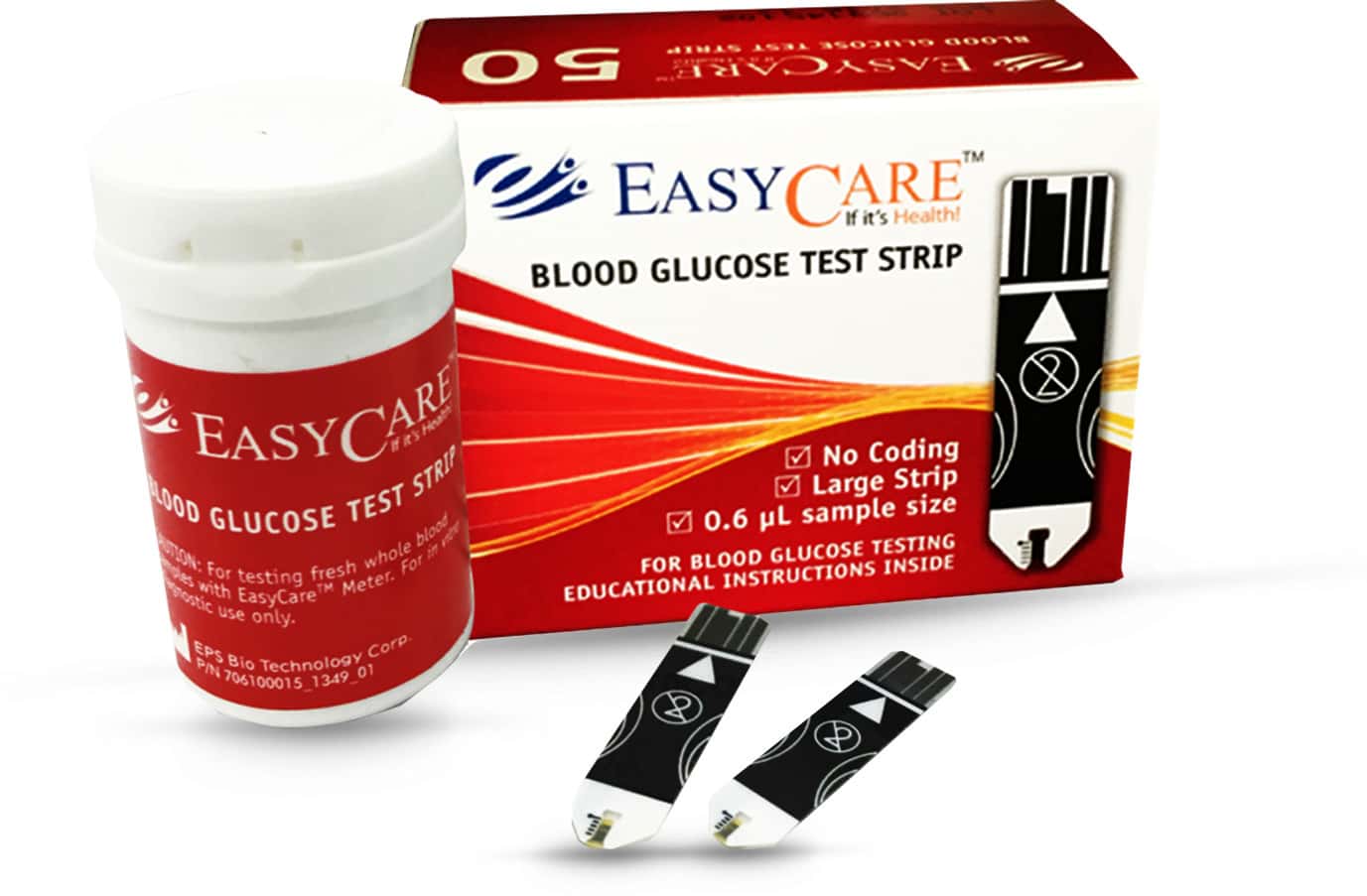 Buy EASYCARE PACK OF 50 BLOOD GLUCOSE TEST STRIPS ONLY FOR GLUCOMETER ...