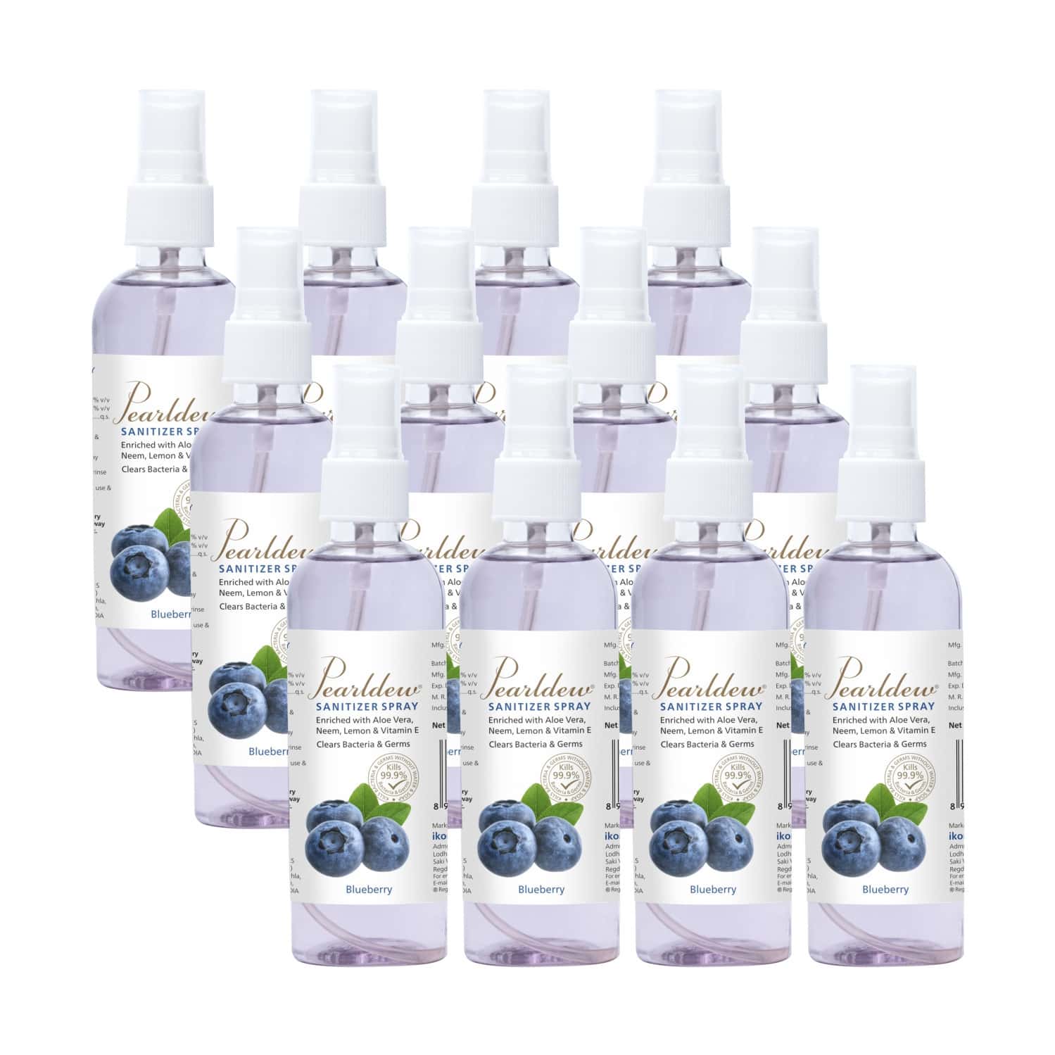 Buy PEARLDEW HAND SANITIZER SPRAY (BLUEBERRY) (120 ML - PACK OF 8 ...
