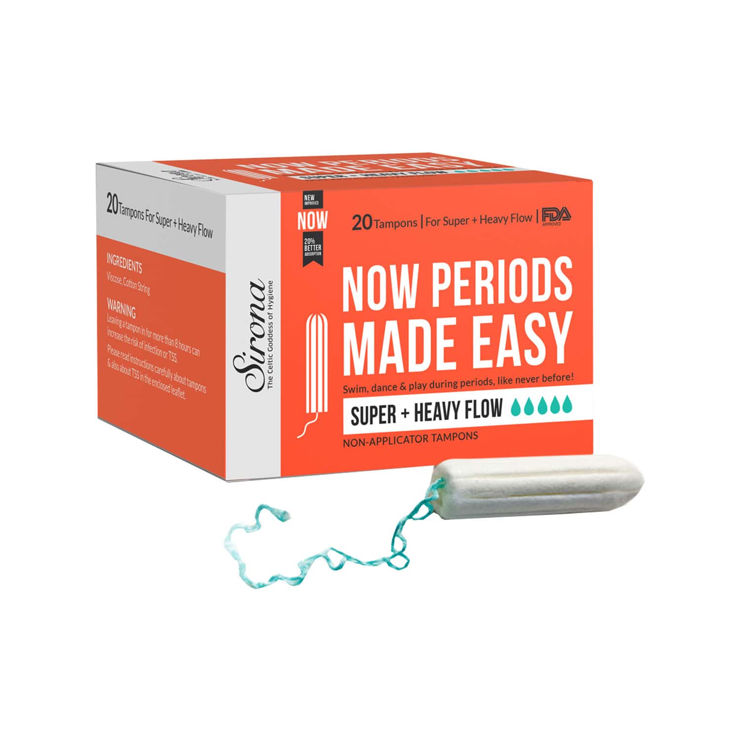 Buy Sirona Premium Digital Tampon Super Plus Heavy Flow - 20 Pieces ...