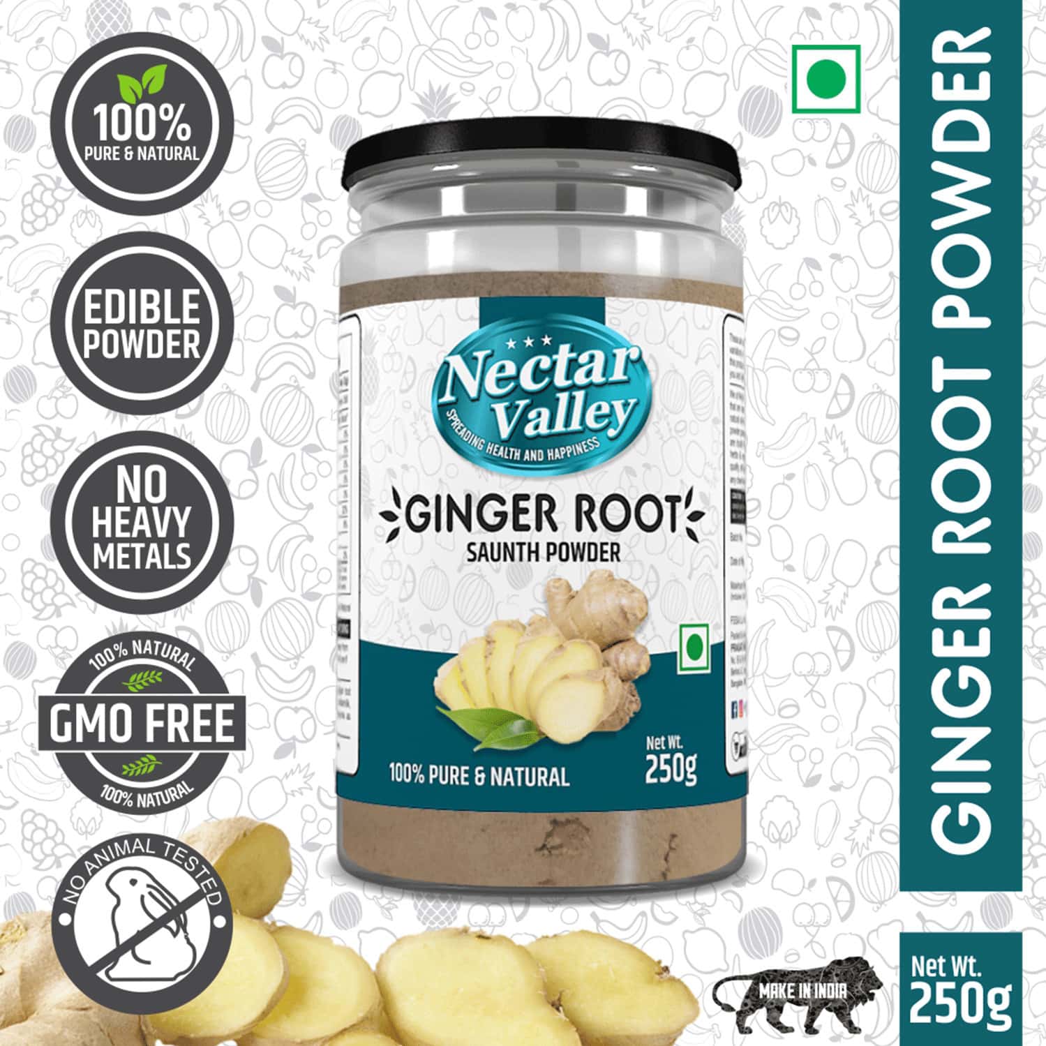 Buy NECTAR VALLEY GINGER ROOT/SAUNTH POWDER | 100% PURE AND NATURAL ...