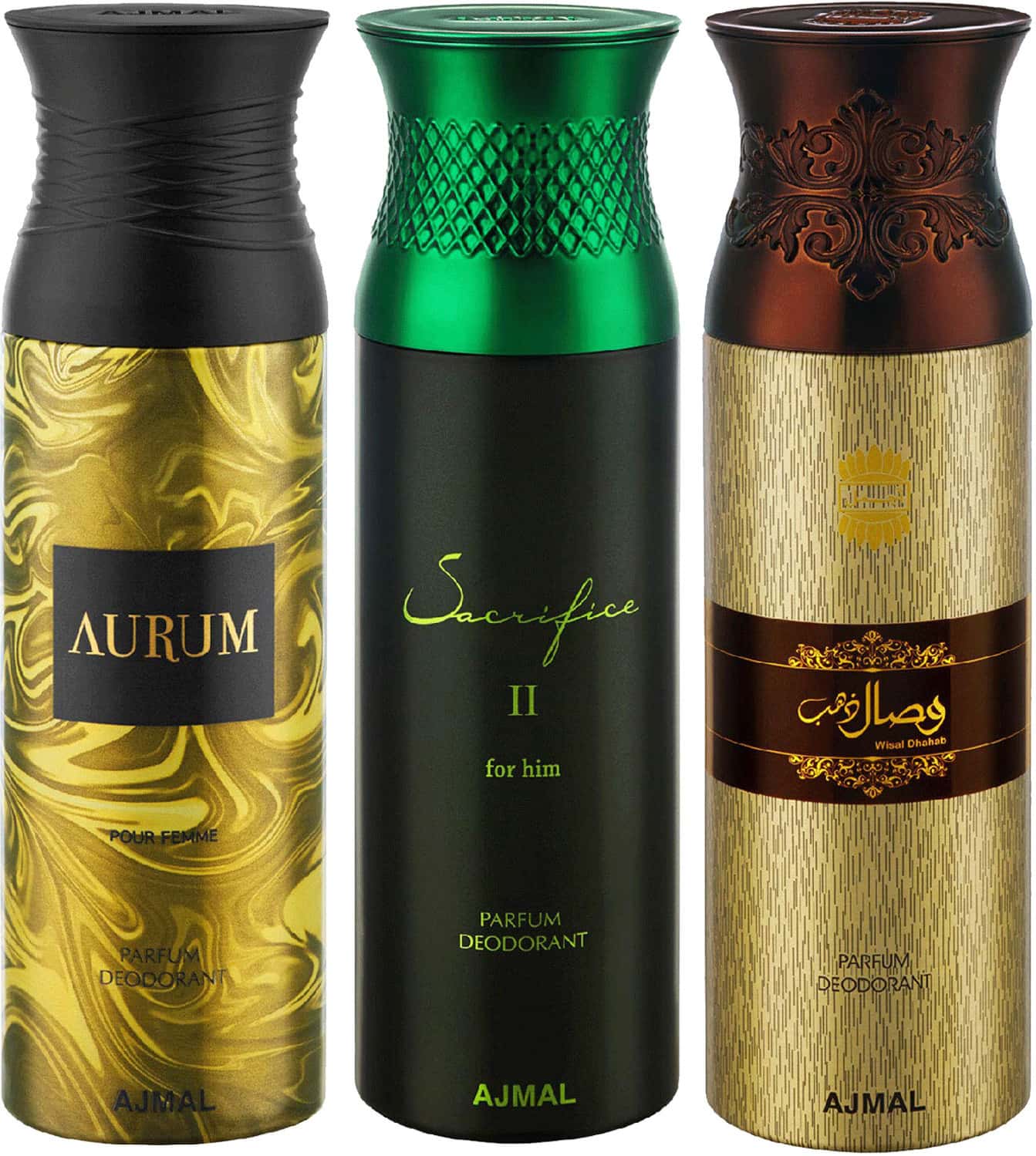Buy AJMAL AURUM & BLU & SACRIFICE II DEODORANT SPRAY - FOR MEN & WOMEN ...