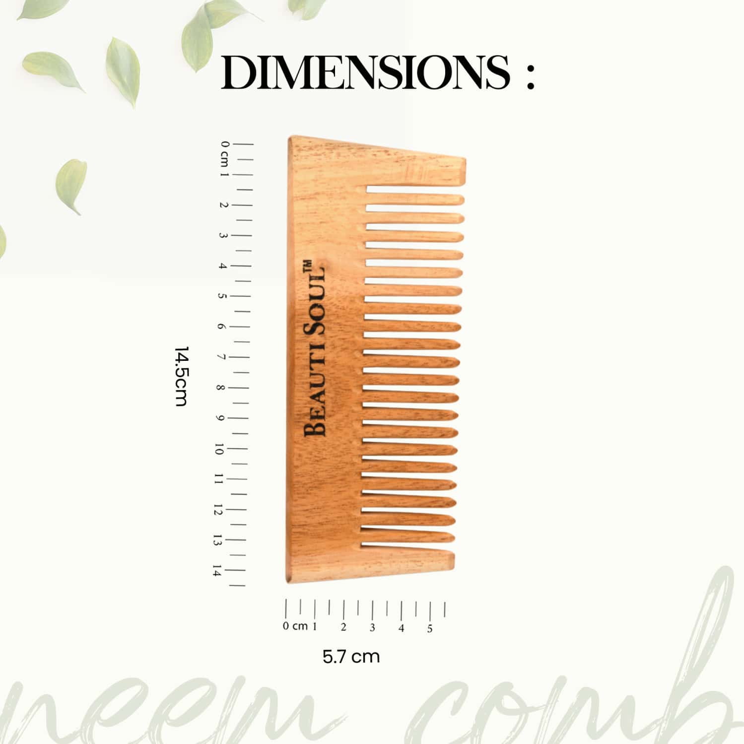 Buy BEAUTISOUL SHAMPOO NEEM COMB | WIDE TOOTH COMB FOR CURLY HAIR ...