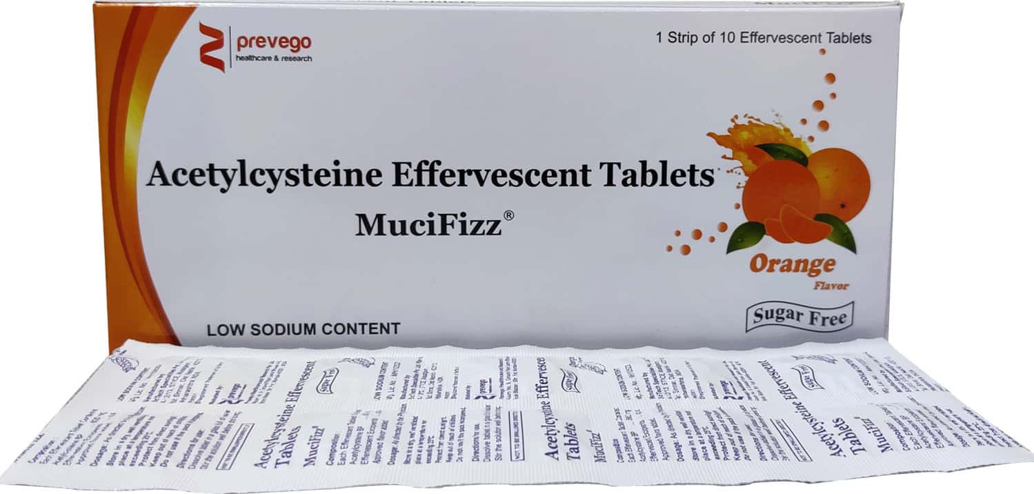 Buy Mucifizz 600 MG Effervescent Tablet (10) Online at Flat 15% OFF | PharmEasy
