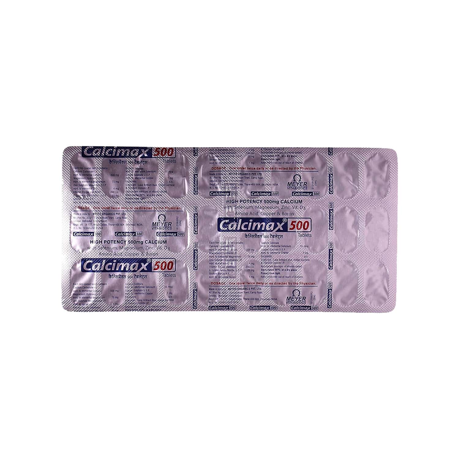 Buy Calcimax 500 - Health Supplement (500 Mg Of Calcium) With Wellman ...