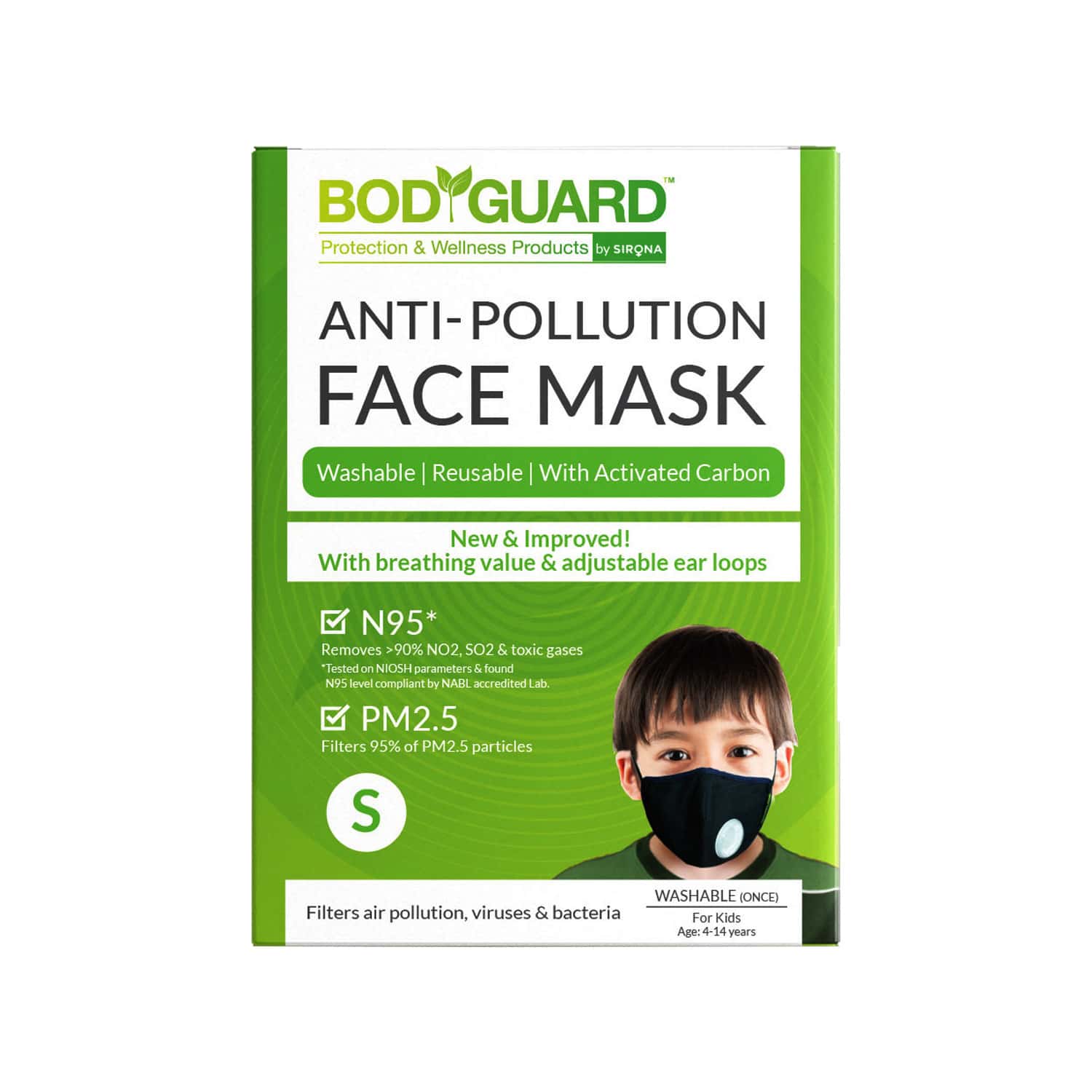 Buy Bodyguard N95 + Pm2.5 Anti Pollution Face Mask With Valve And ...