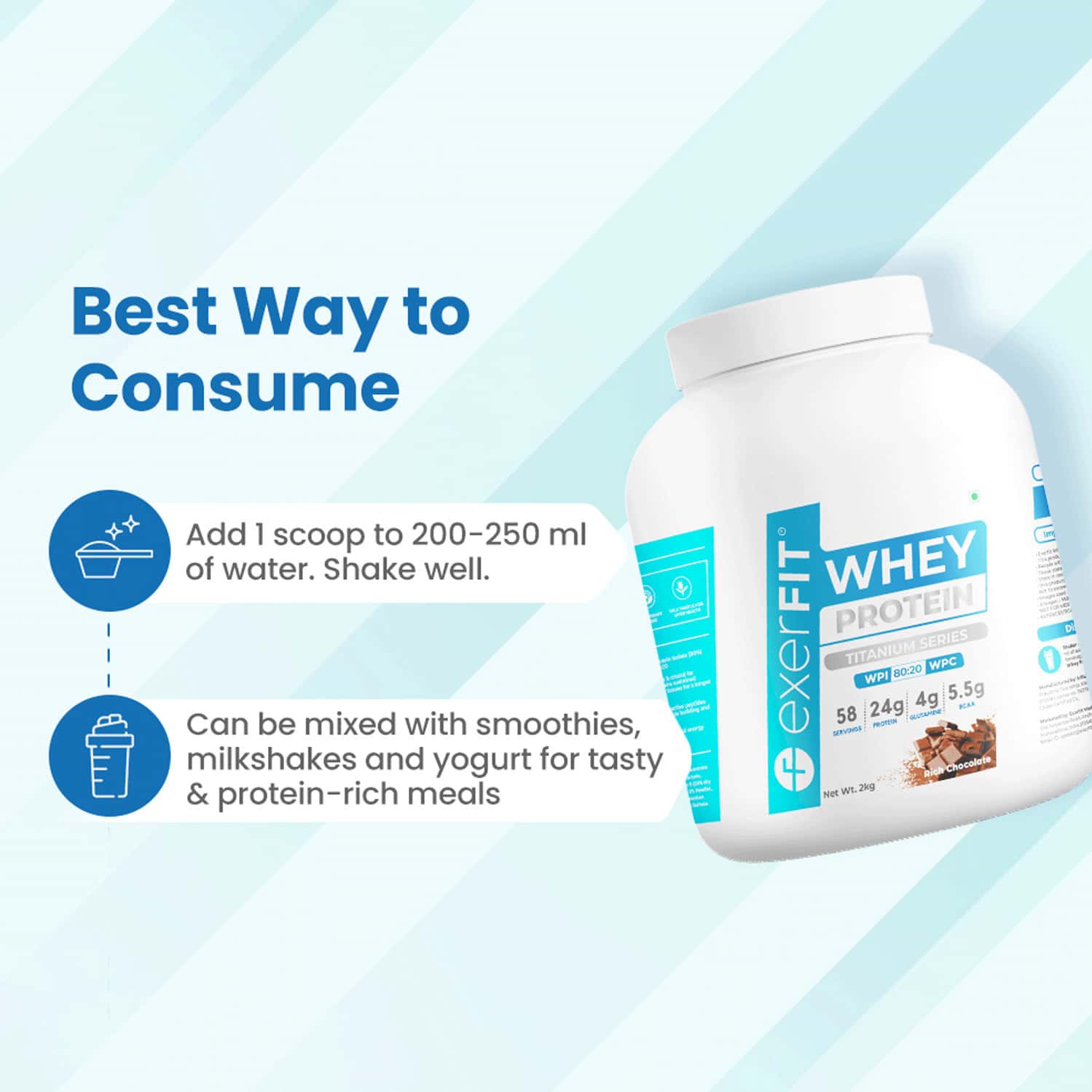 Buy EXERFIT|TITANIUM WHEY PROTEIN ISOLATE|100 MG MILK THISTLE|(RICH ...