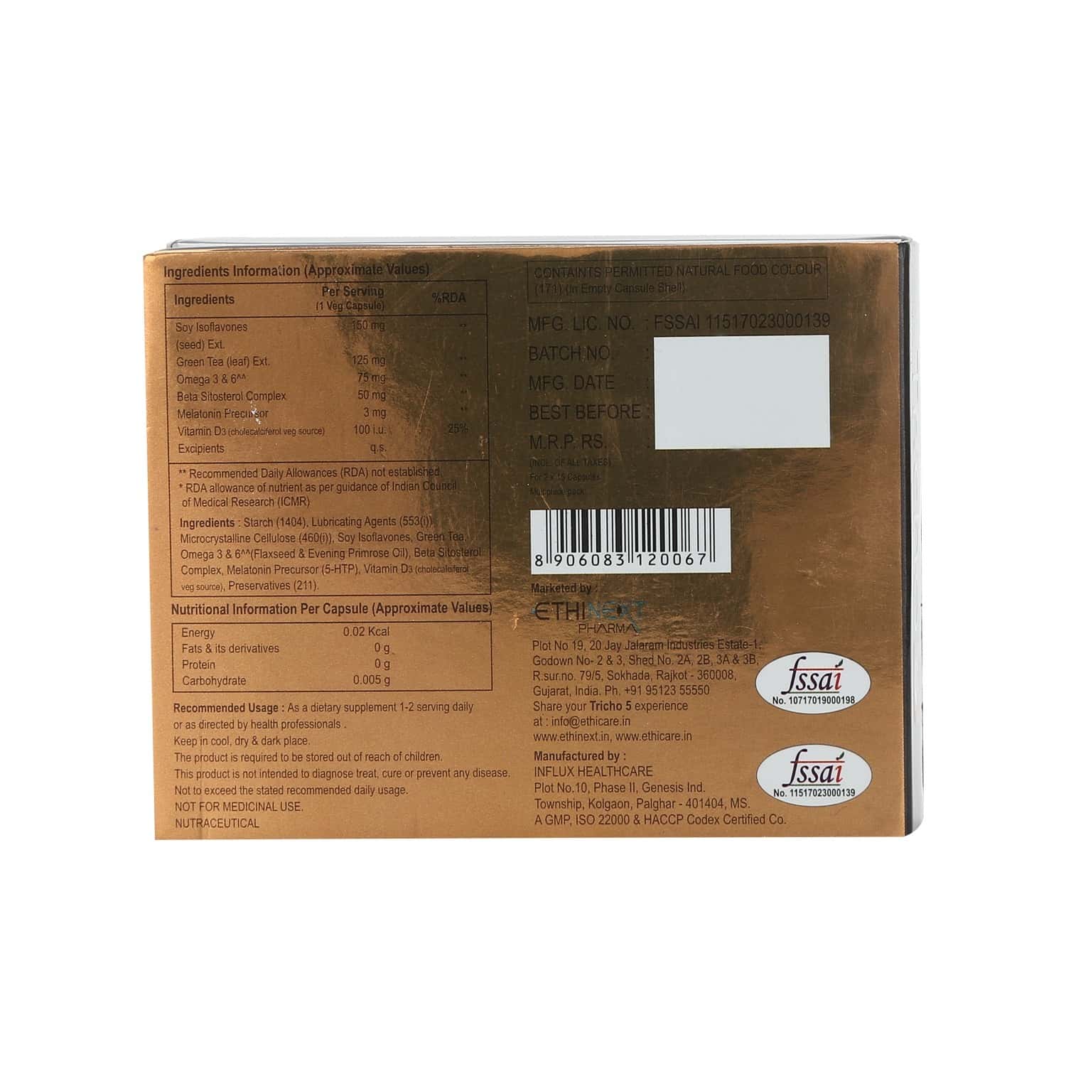 Buy TRICHO 5 CAPSULE 30 Online & Get Upto 60% OFF at PharmEasy