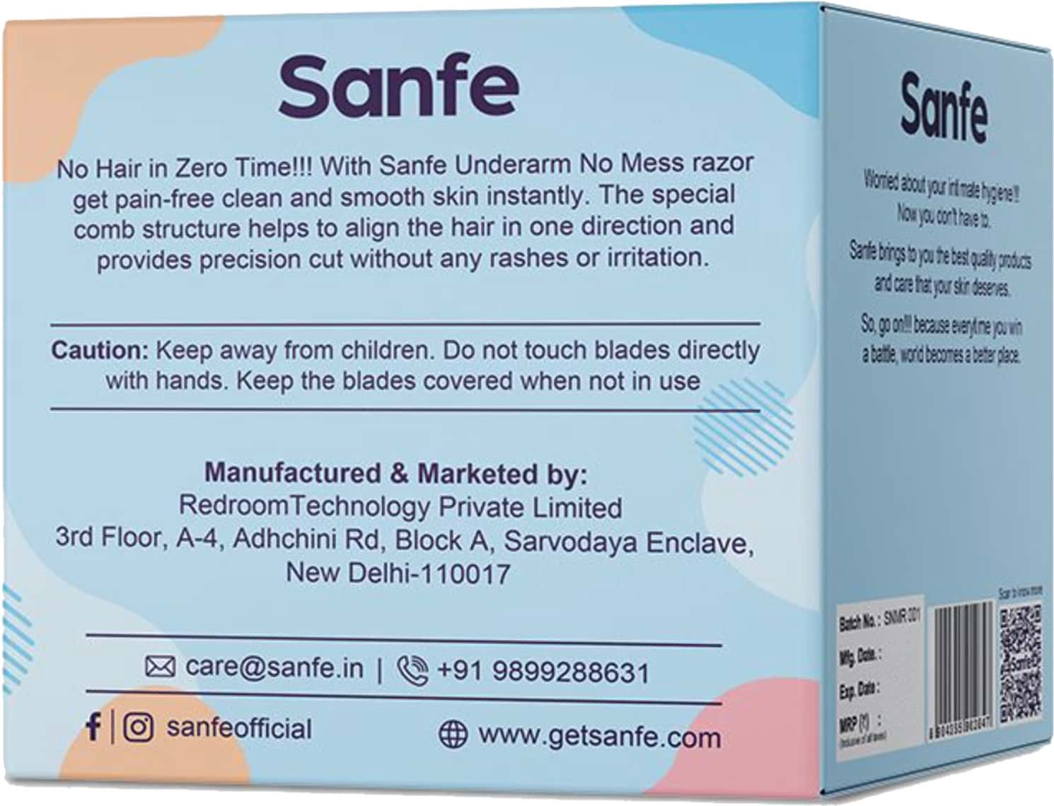 Buy SANFE UNDERARM NO MESS RAZOR - PACK OF 5 Online & Get Upto 60% OFF ...