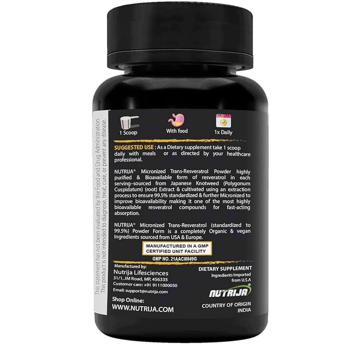 Toniiq Resveratrol Toniiq Trans-Resveratrol 600mg - 98% Pure, Highly ...