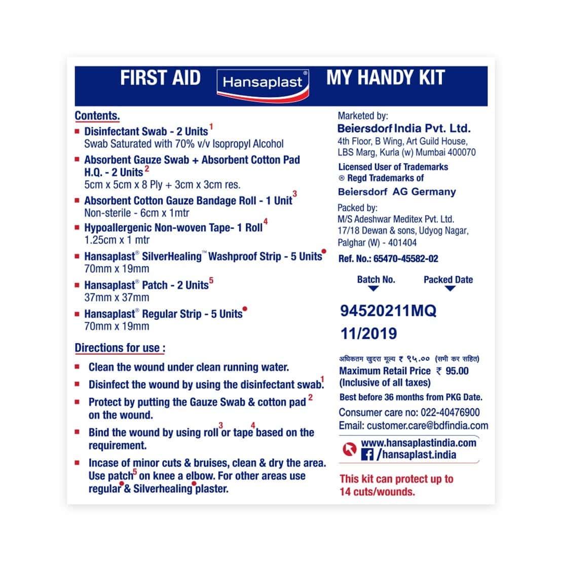 Buy HANSAPLAST MY HANDY KIT Online & Get Upto 60% OFF at PharmEasy