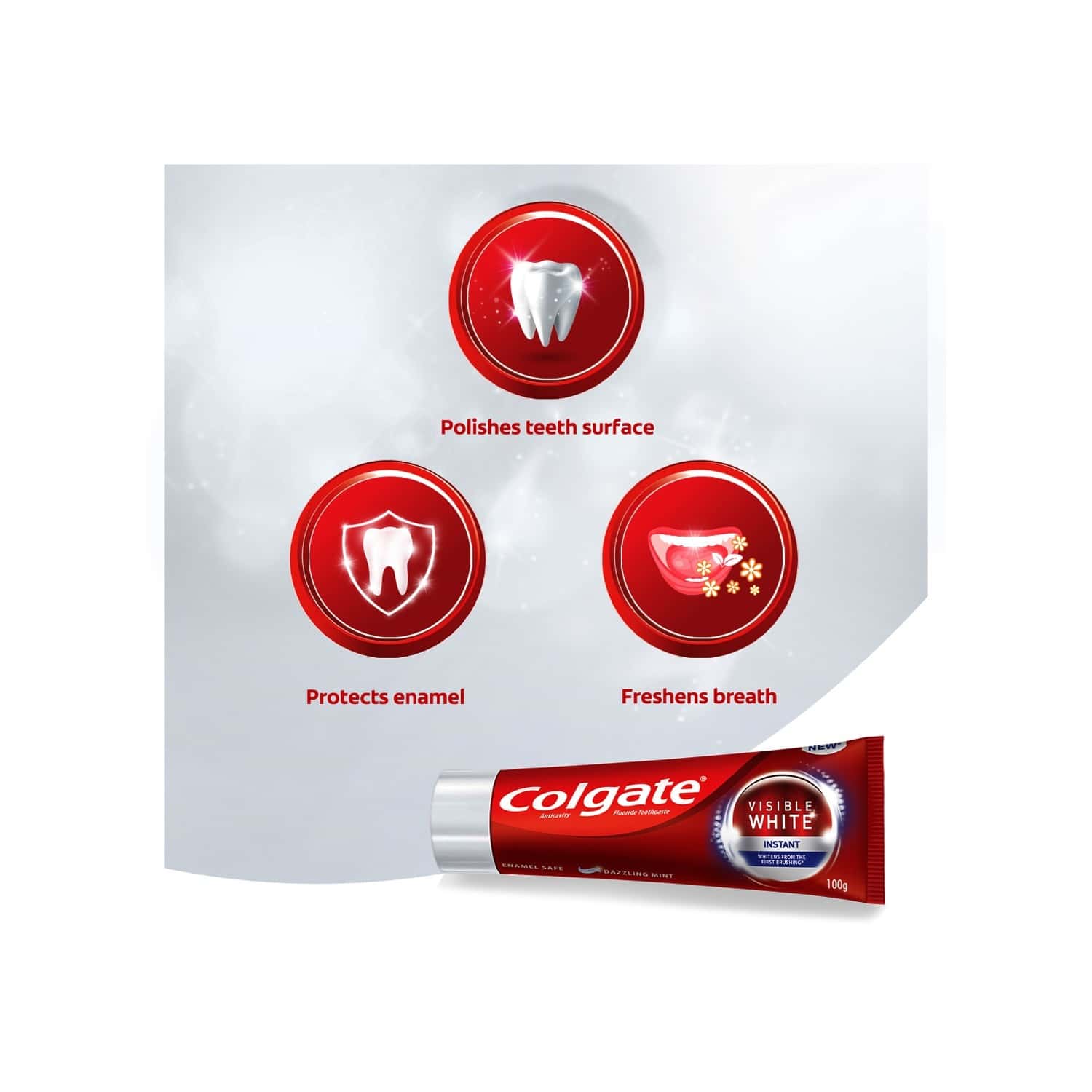 Buy Colgate Visible White Instant Toothpaste - 100gm Online at Flat 18% ...
