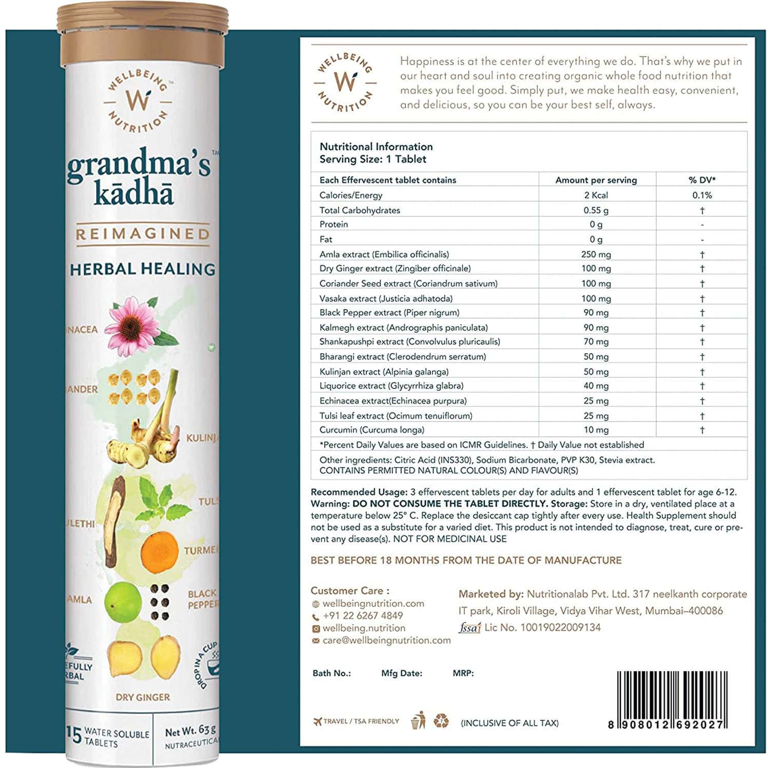 Buy WELLBEING NUTRITION GRANDMA'S KADHA IMMUNITY COUGH COLD AND FLU ...
