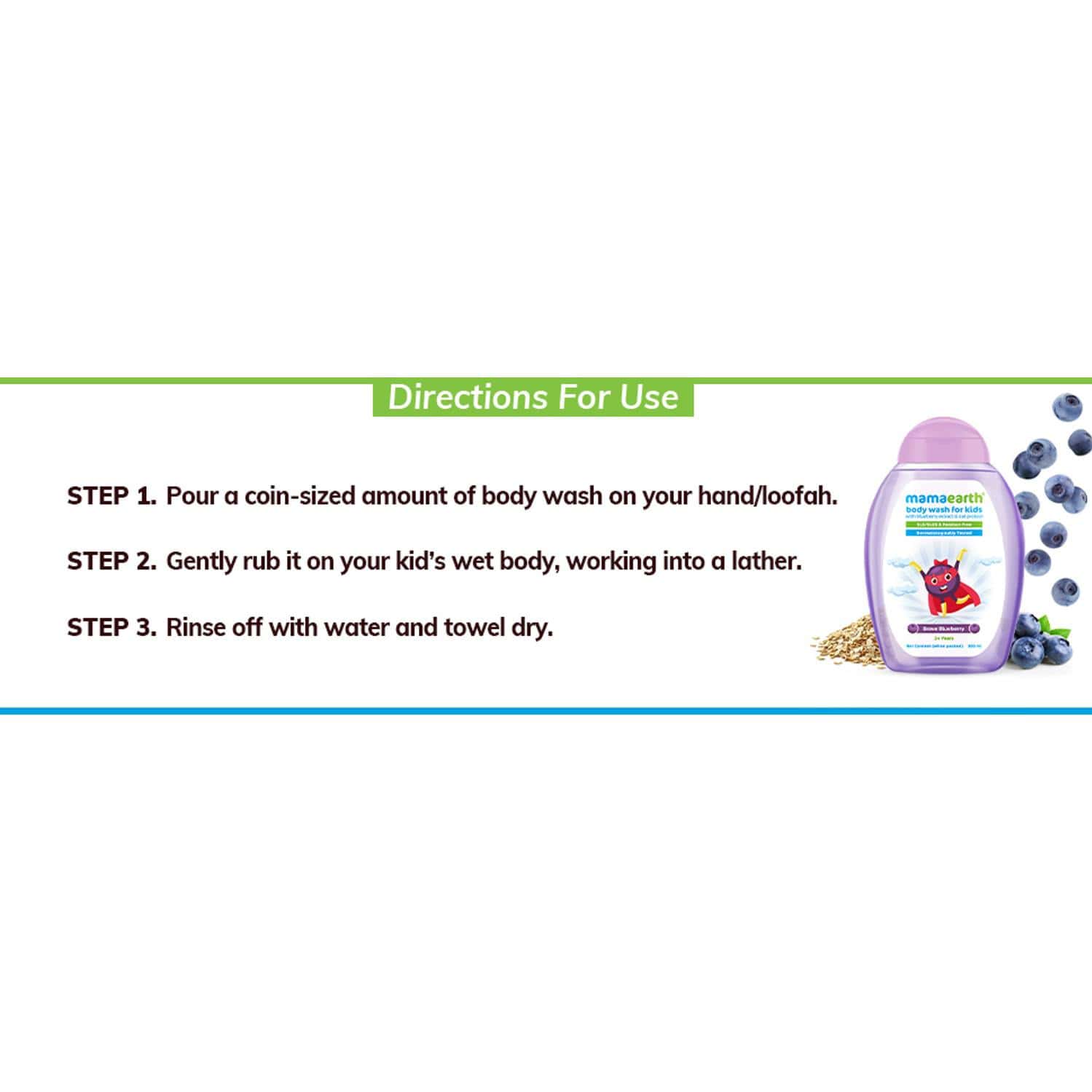 Buy MAMAEARTH BRAVE BLUEBERRY BODY WASH FOR KIDS WITH BLUEBERRY & OAT ...