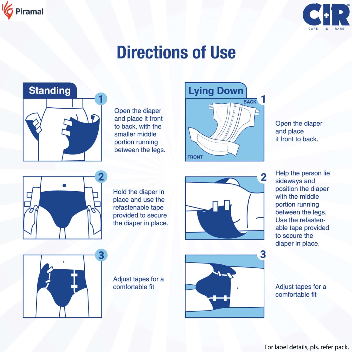 Buy CIR PREMIUM ADULT DIAPERS EXTRA LARGE PACK OF 1 (10 UNITS) Online ...