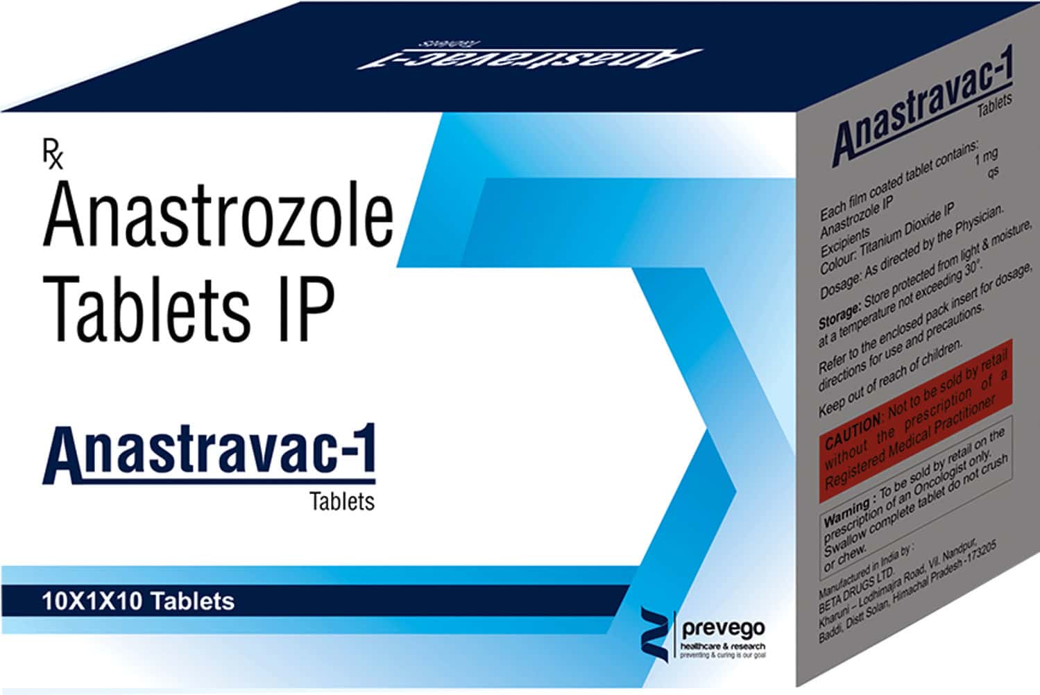 Buy Anastravac 1 MG Tablet (10) Online at Flat 15% OFF | PharmEasy