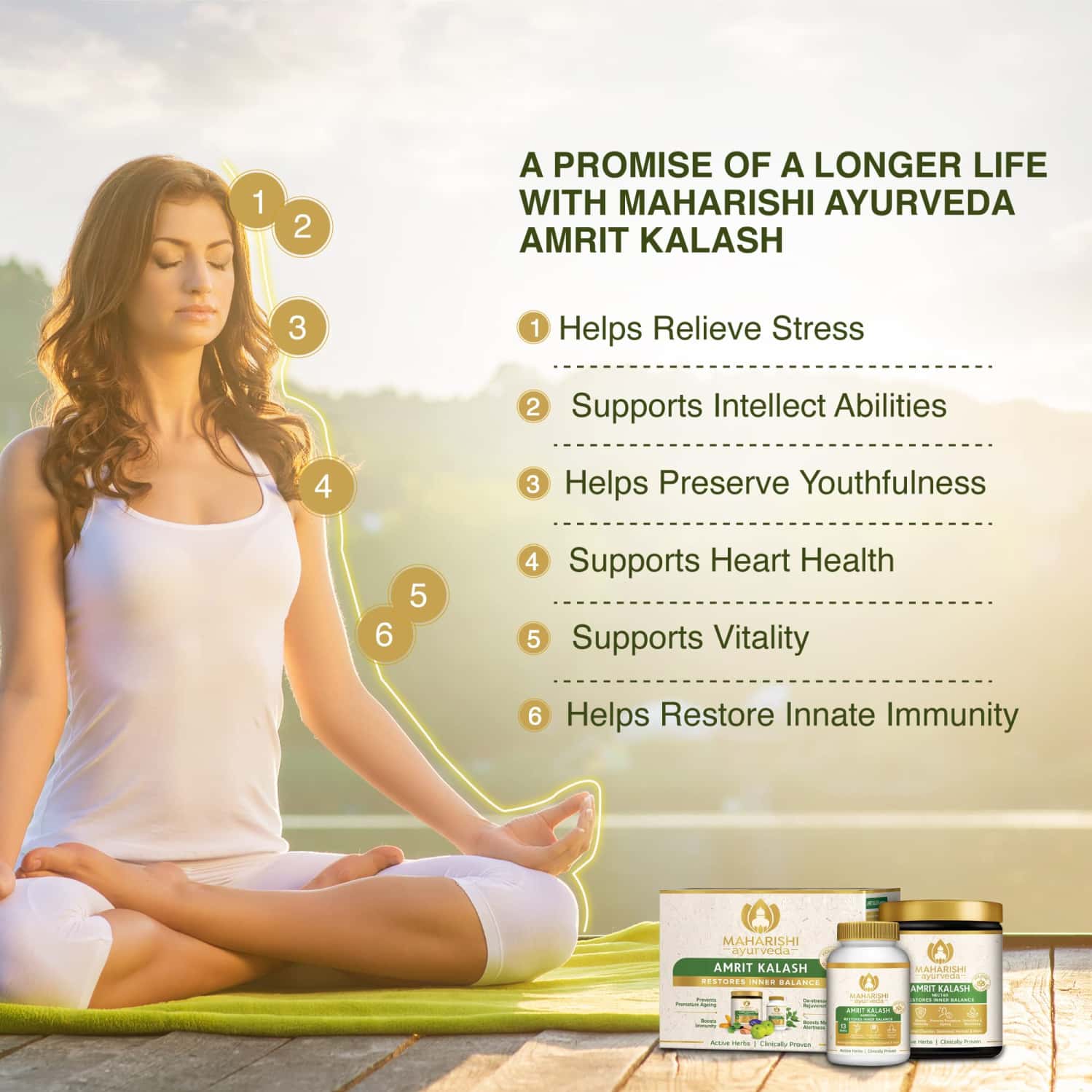 Buy MAHARISHI AYURVEDA AMRIT KALASH AMBROSIA TAB (60 TABLETS) Online ...