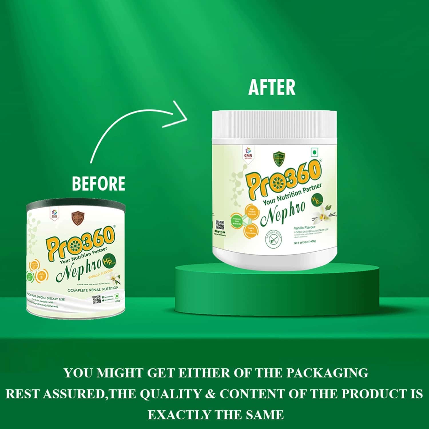 Buy PRO360 NEPHRO HP VANILLA NUTRITION DRINK TIN OF 400 G Online & Get ...