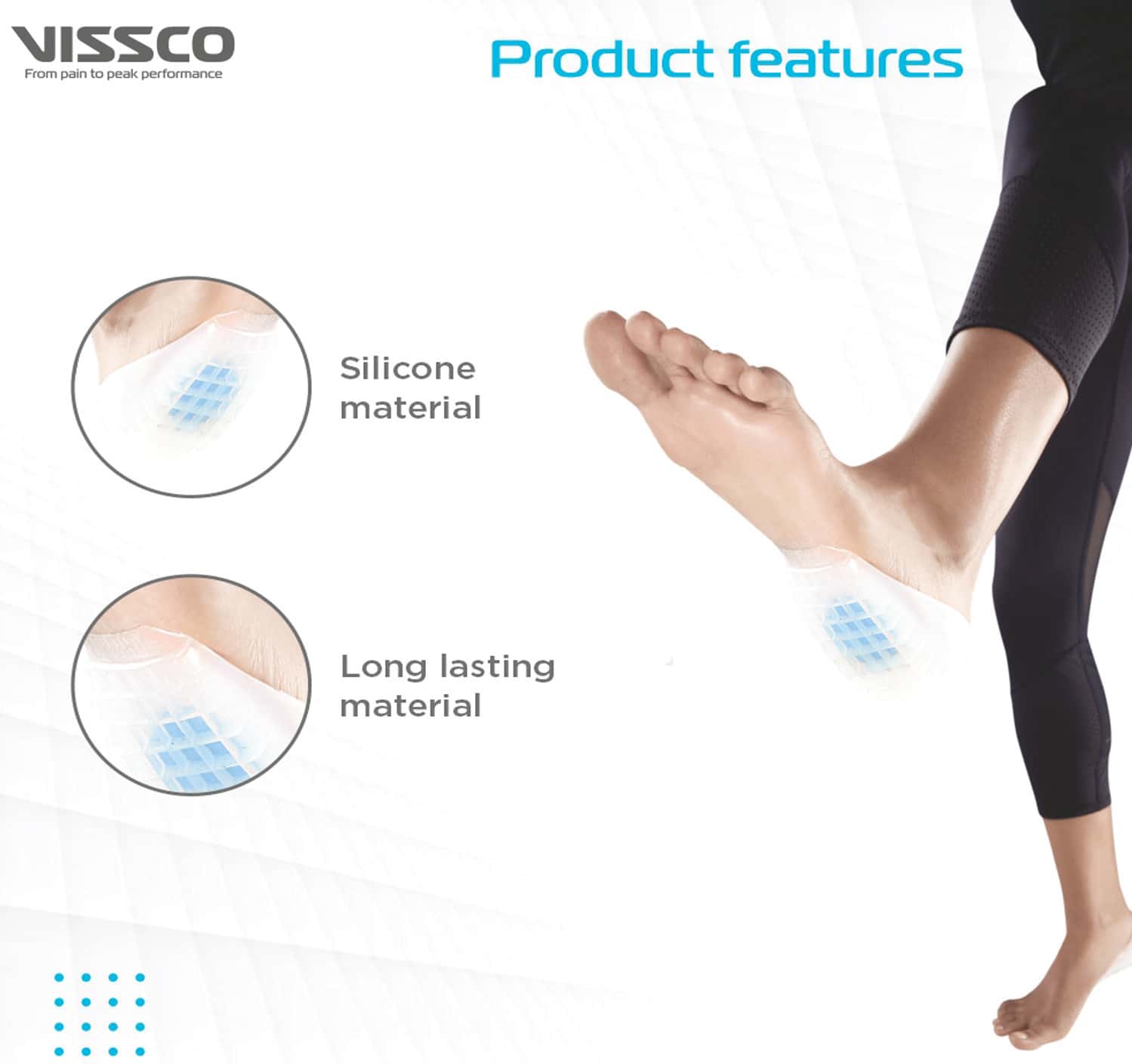 Buy VISSCO HEEL CUSHION WITH BLUE SPOT | PROVIDES SHOCK ABSORPTION ...
