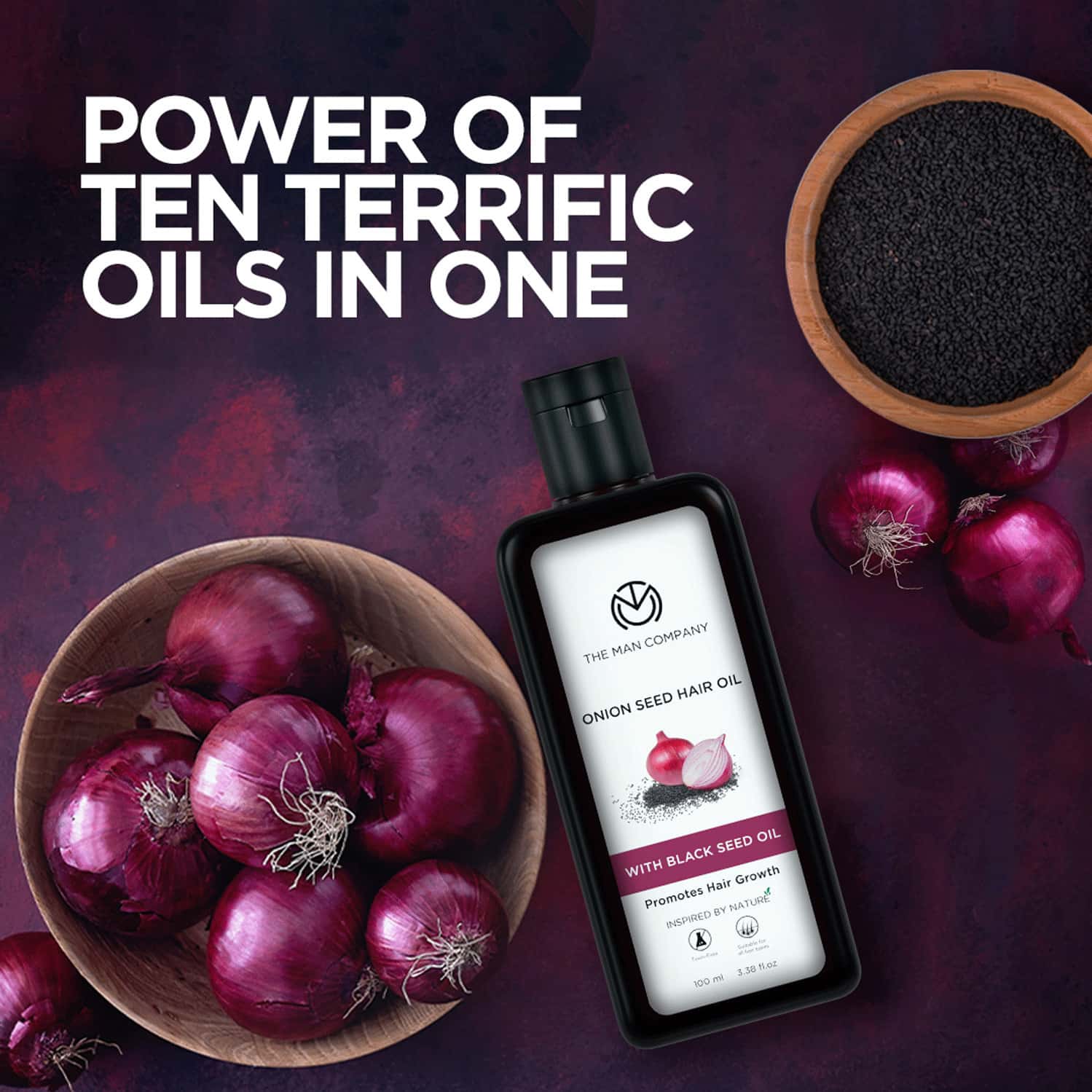 Buy THE MAN COMPANY ONION HAIR OIL WITH 10 ESSENTIAL OILS FOR HAIR ...