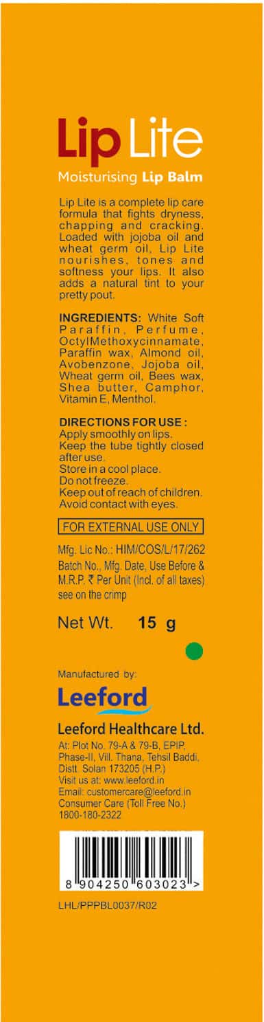 Buy LIP LITE MIXED FRUIT FLAVOUR TUBE OF 15GM MOISTURISING LIP BALM ...