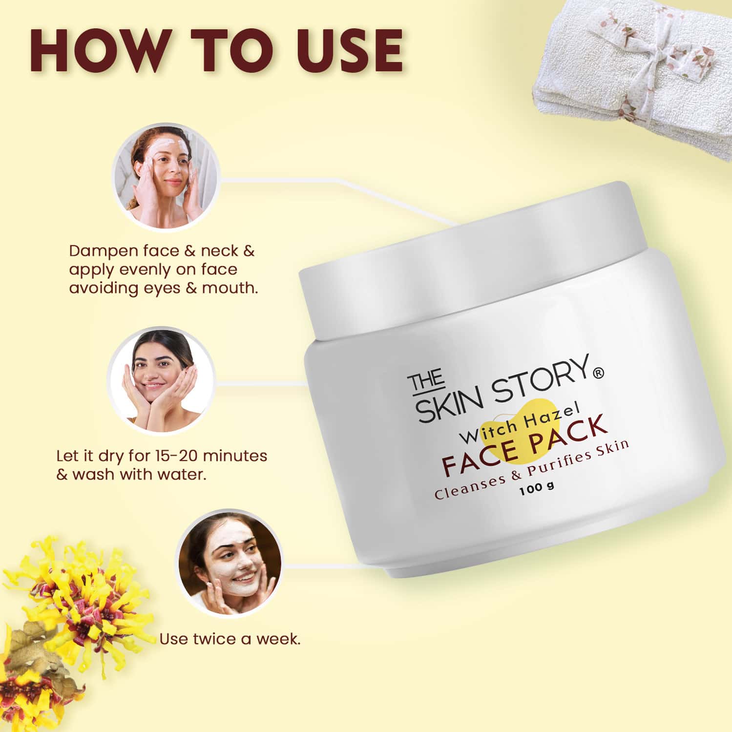 Buy THE SKIN STORY WITCH HAZEL FACE PACK, 100G Online & Get Upto 60% ...