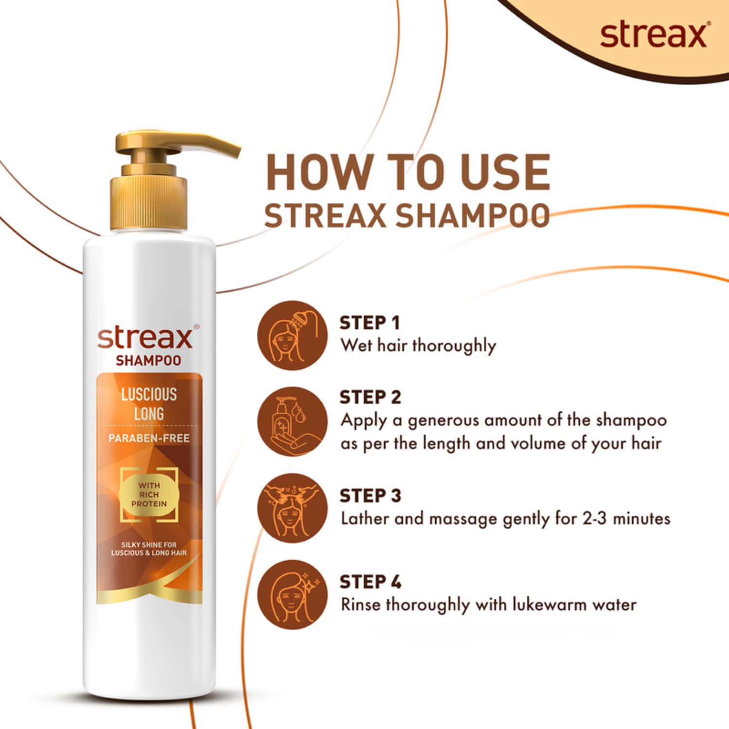 Buy STREAX LUSCIOUS LONG SHAMPOO 240ML Online & Get Upto 60% OFF at ...