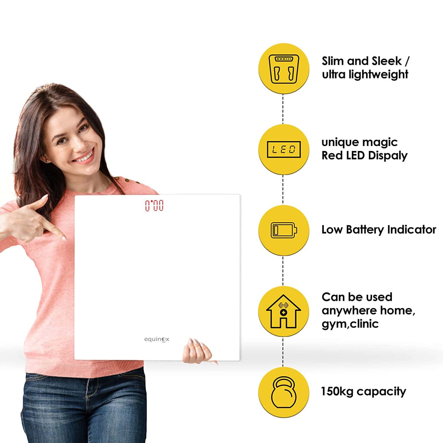 Buy EQUINOX PERSONAL DIGITAL WEIGHING SCALE EQ-EB-9000 FOR BODY WEIGHT ...