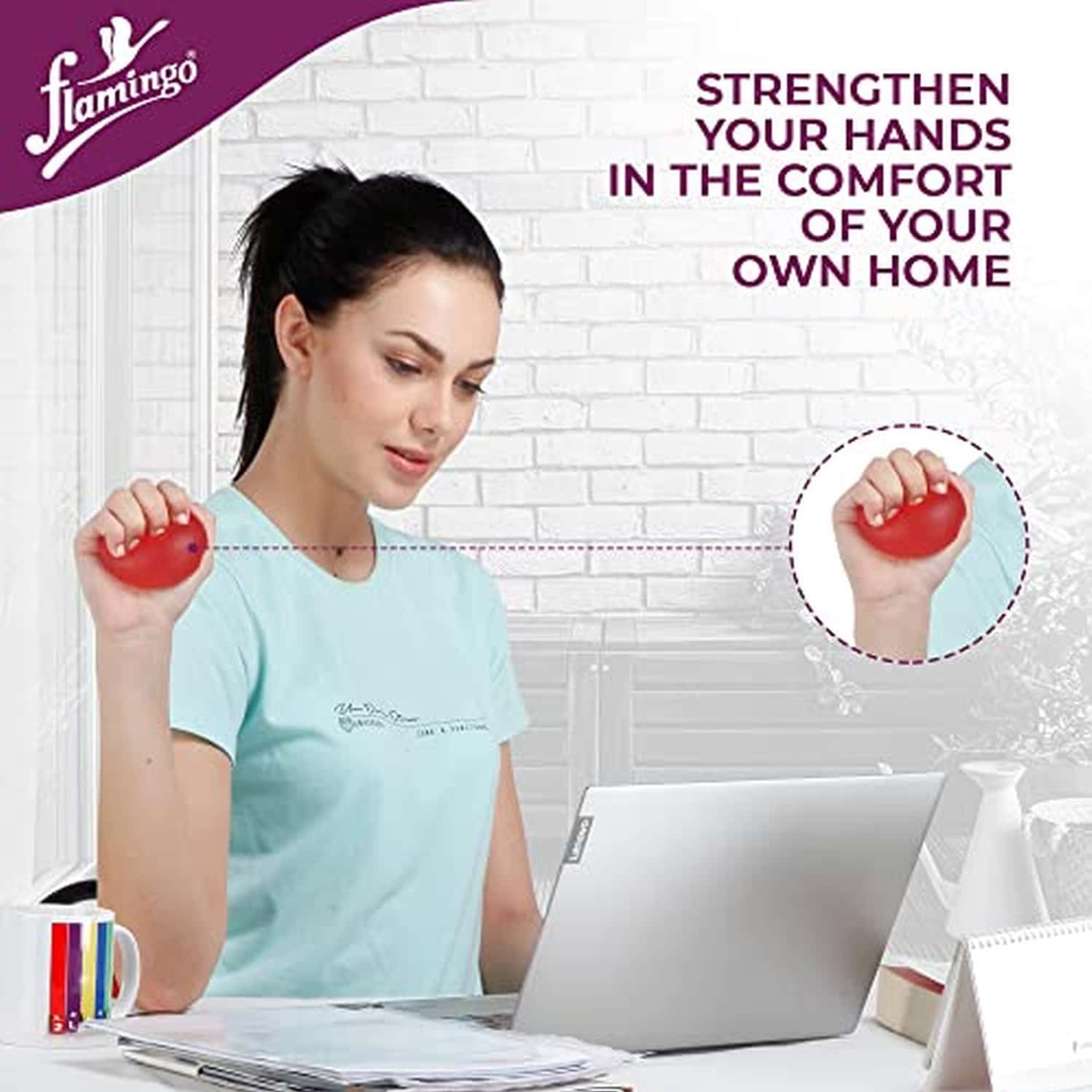 Buy FLAMINGO GEL EXERCISE BALL FOR WRIST MUSCLES STRENGTHENING, MEDIUM ...