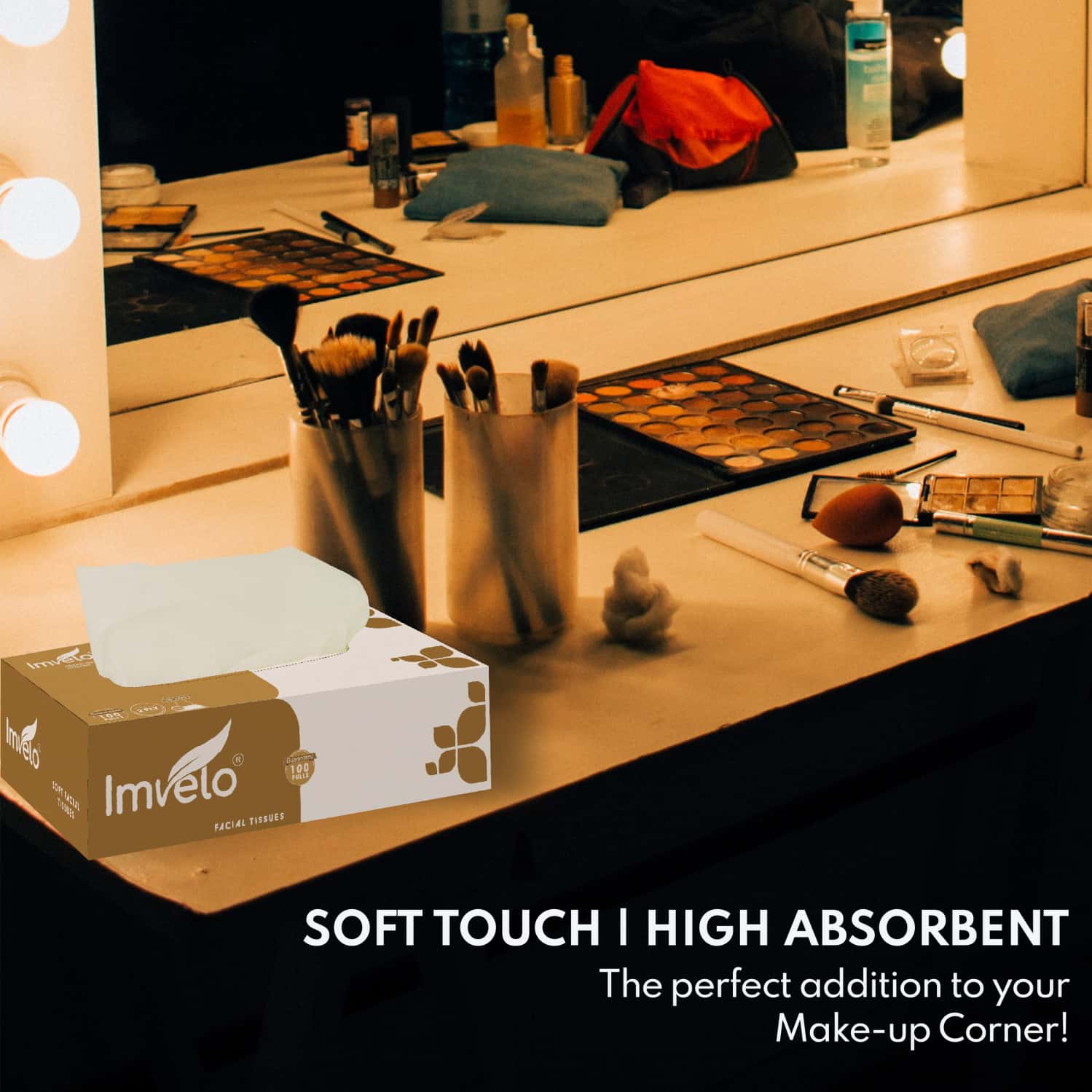 Buy IMVELO ULTRA SOFT 2 PLY FACIAL TISSUES BOX | PACK OF 4 - (100 PULLS ...