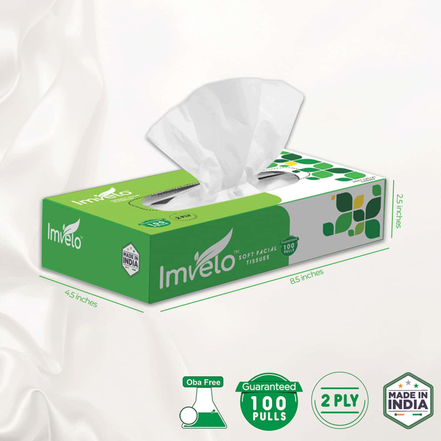 Buy IMVELO ULTRA SOFT 2 PLY FACIAL TISSUES BOX | PACK OF 4 - (100 PULLS ...