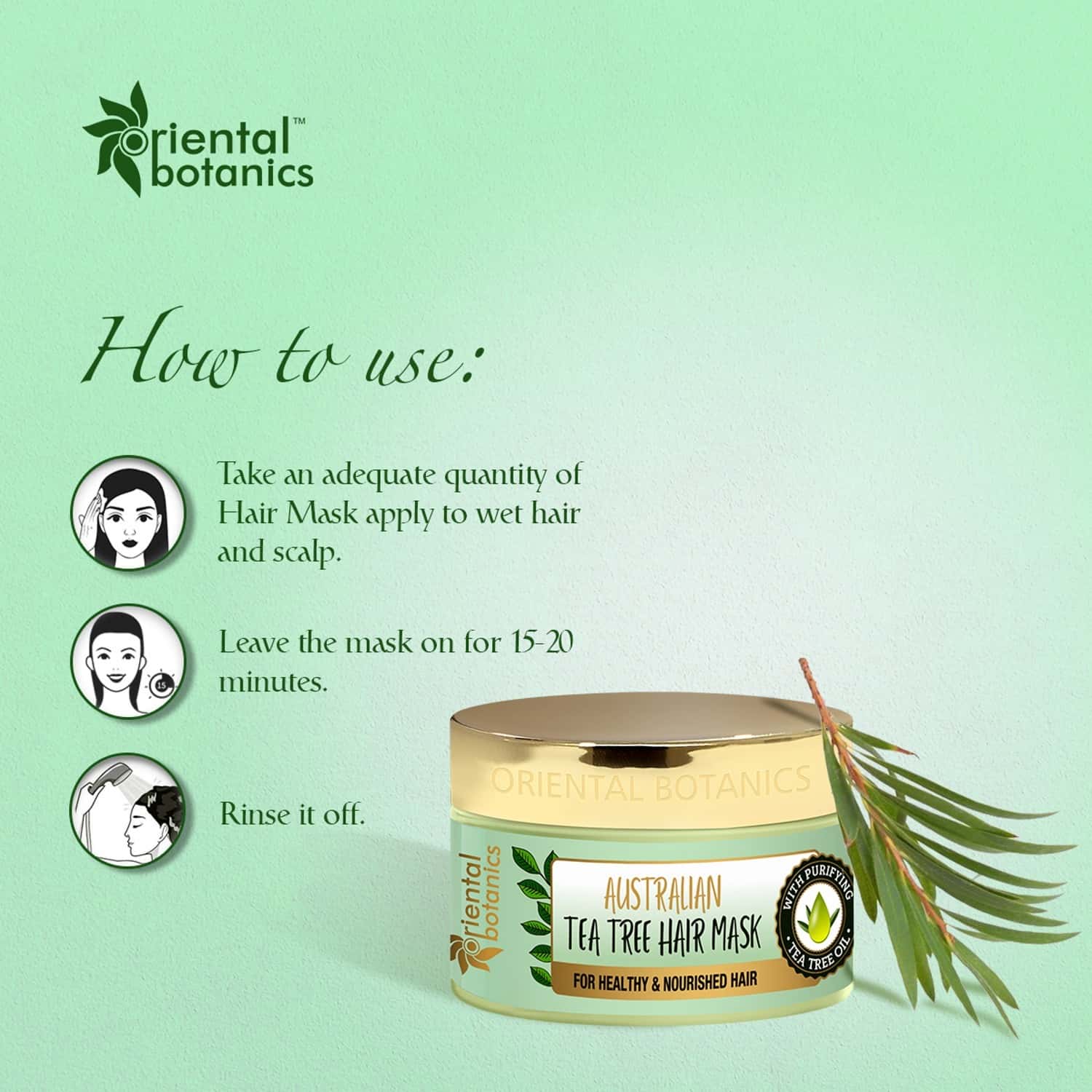 Buy ORIENTAL BOTANICS AUSTRALIAN TEA TREE HAIR MASK FOR HEALTHY AND ...