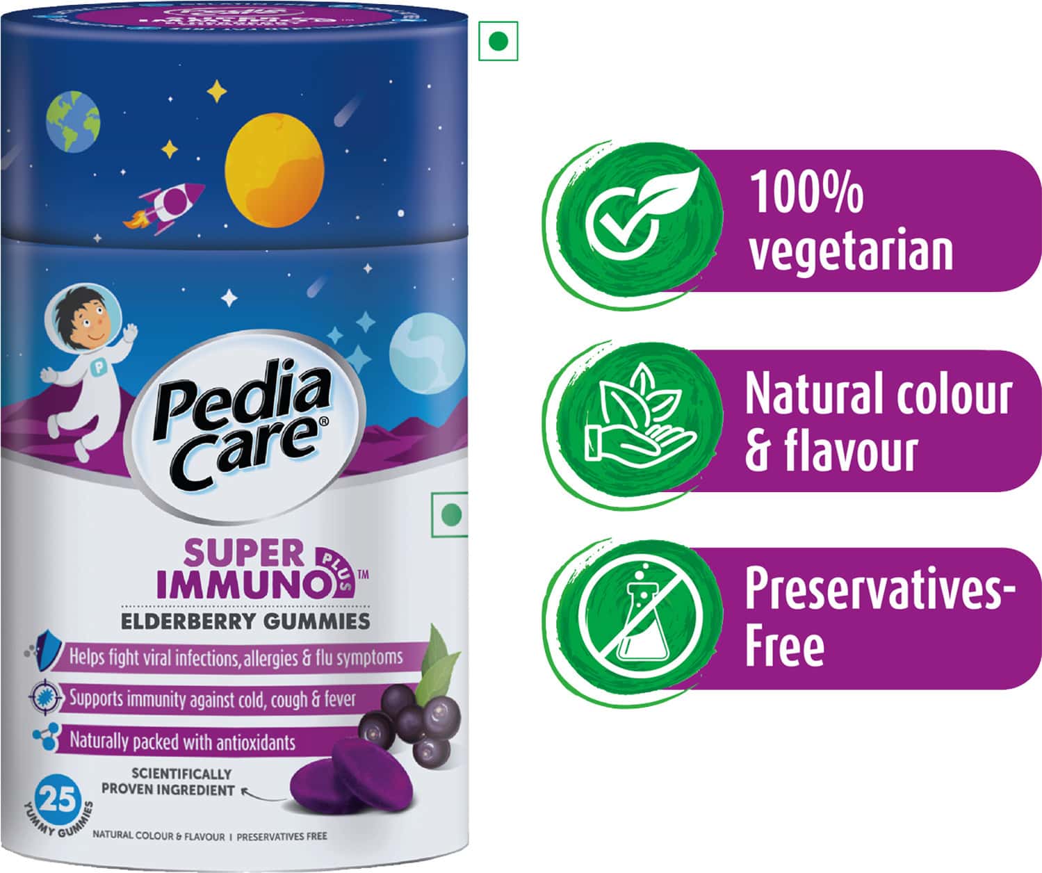 Buy PEDIACARE SUPER IMMUNO PLUS ELDERBERRY GUMMIES FOR KIDS ABOVE 2 ...