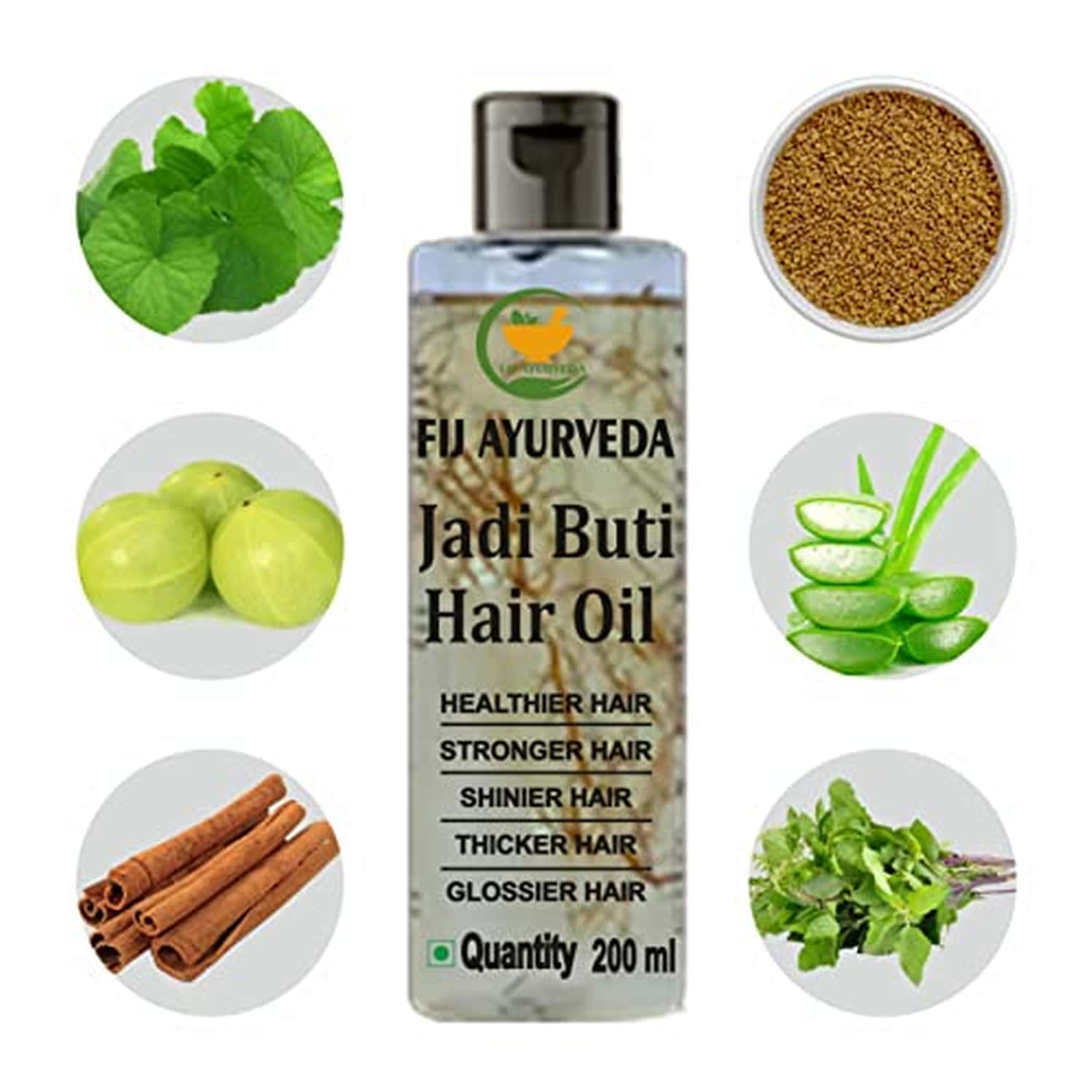 Buy FIJ AYURVEDA JADI BUTI HAIR OIL | JADIBUTI | FOR MEN & WOMEN ...