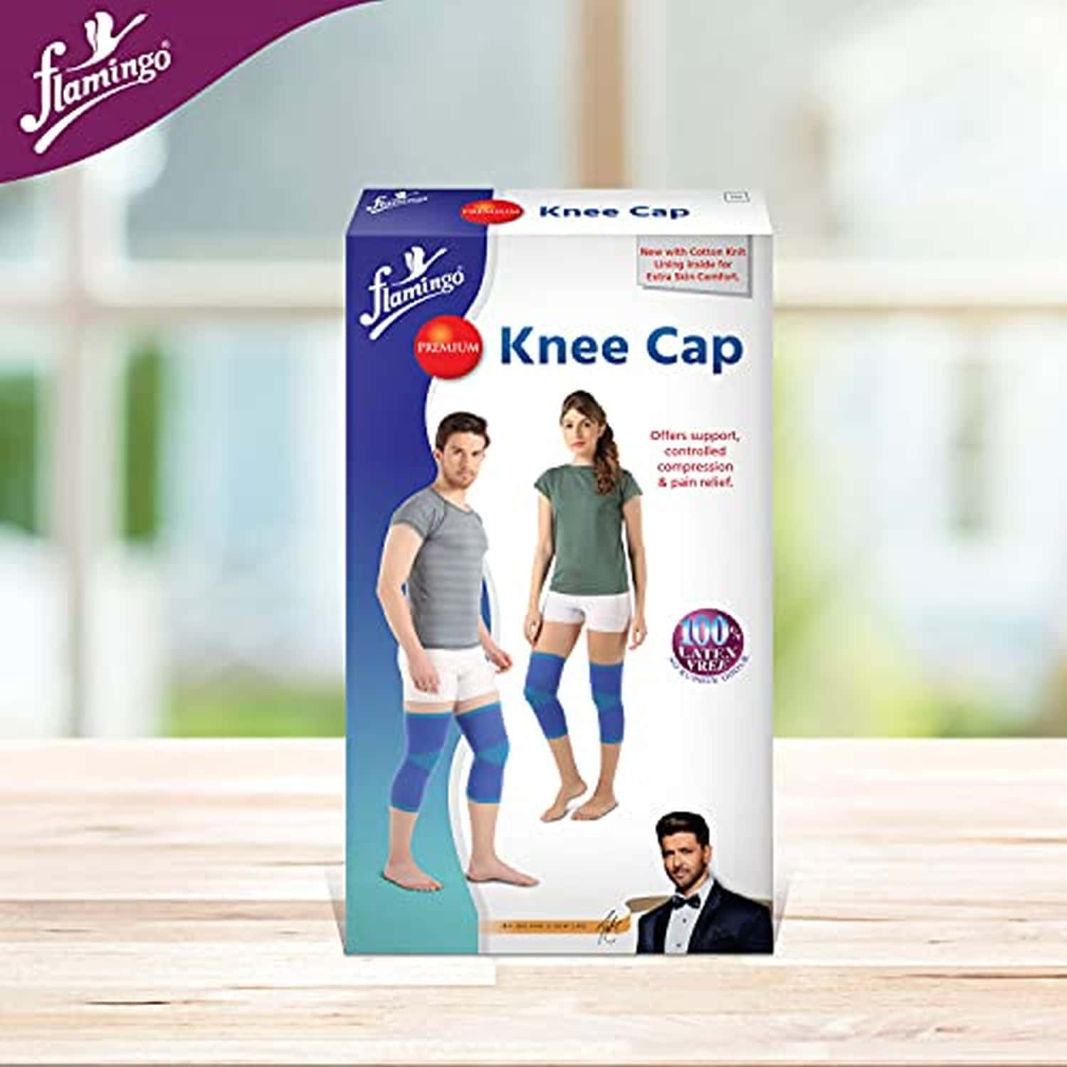 Buy FLAMINGO PREMIUM KNEE CAP SUPPORT BRACE, COLOR-BLUE, SIZE-M Online ...