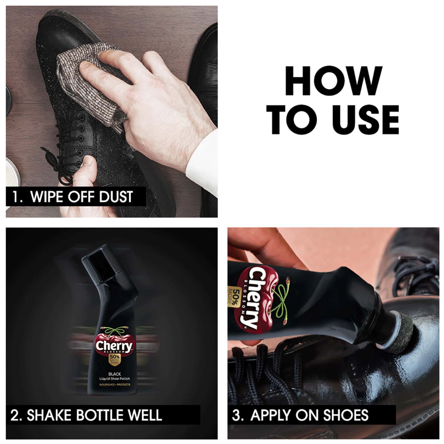 Buy CHERRY BLOSSOM LIQUID WAX POLISH (BLACK) - 75ML Online & Get Upto ...