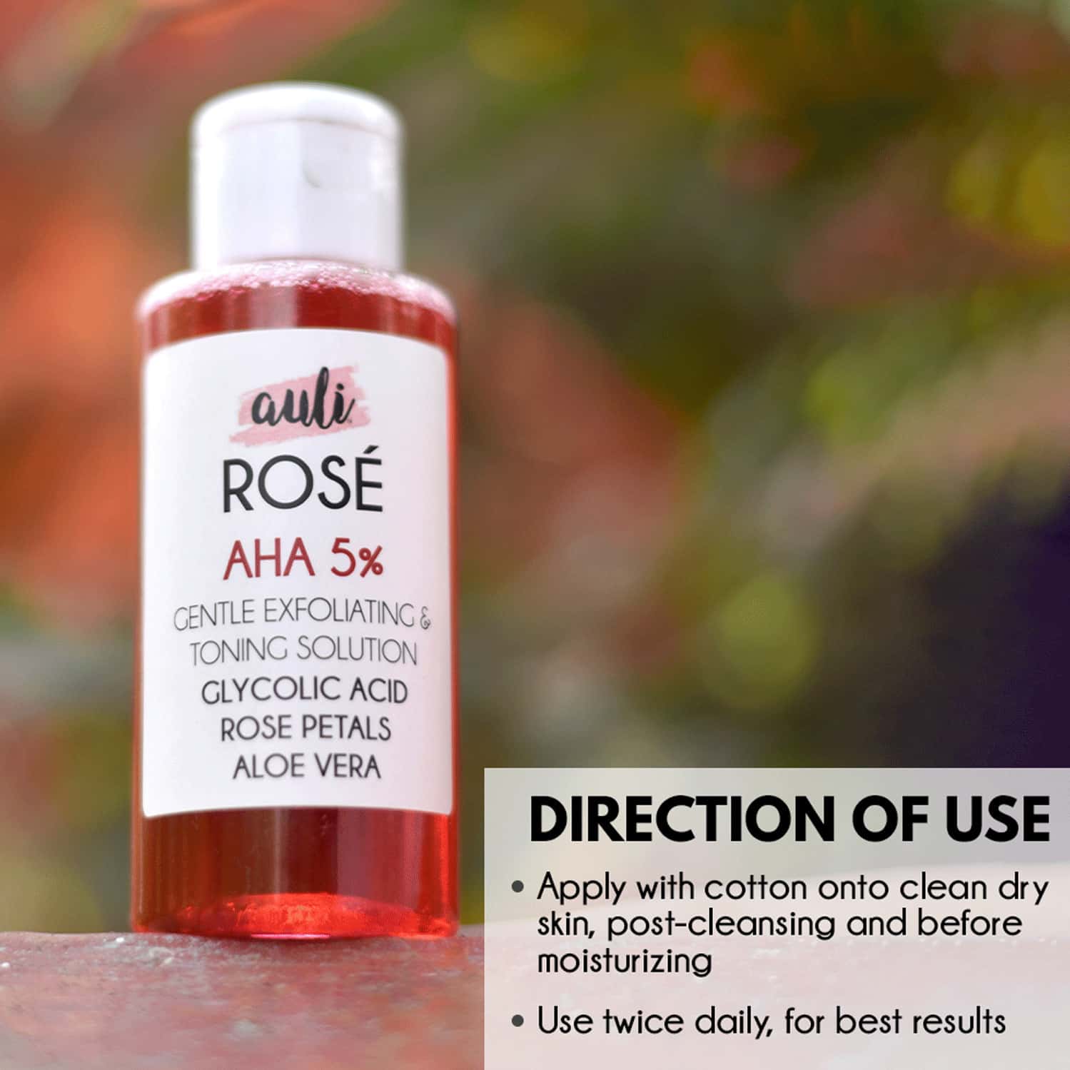 Buy AULI ROSE AHA 5% GLYCOLIC ACID ROSE WATER TONER THAT DEEPLY ...