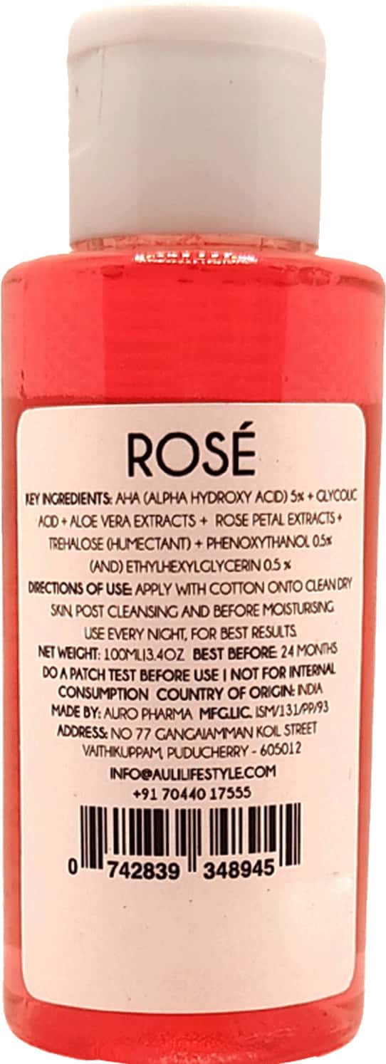 Buy AULI ROSE AHA 5% GLYCOLIC ACID ROSE WATER TONER THAT DEEPLY ...
