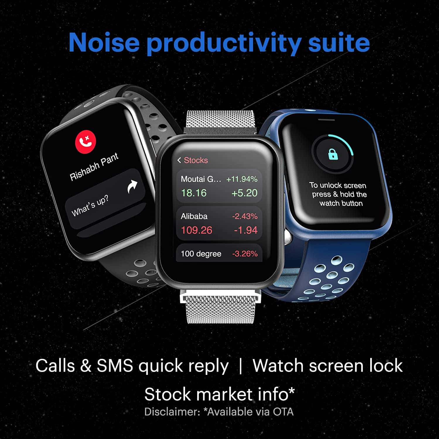Buy NOISE COLORFIT ULTRA SMARTWATCH (SPACE BLUE) Online & Get Upto 60% ...