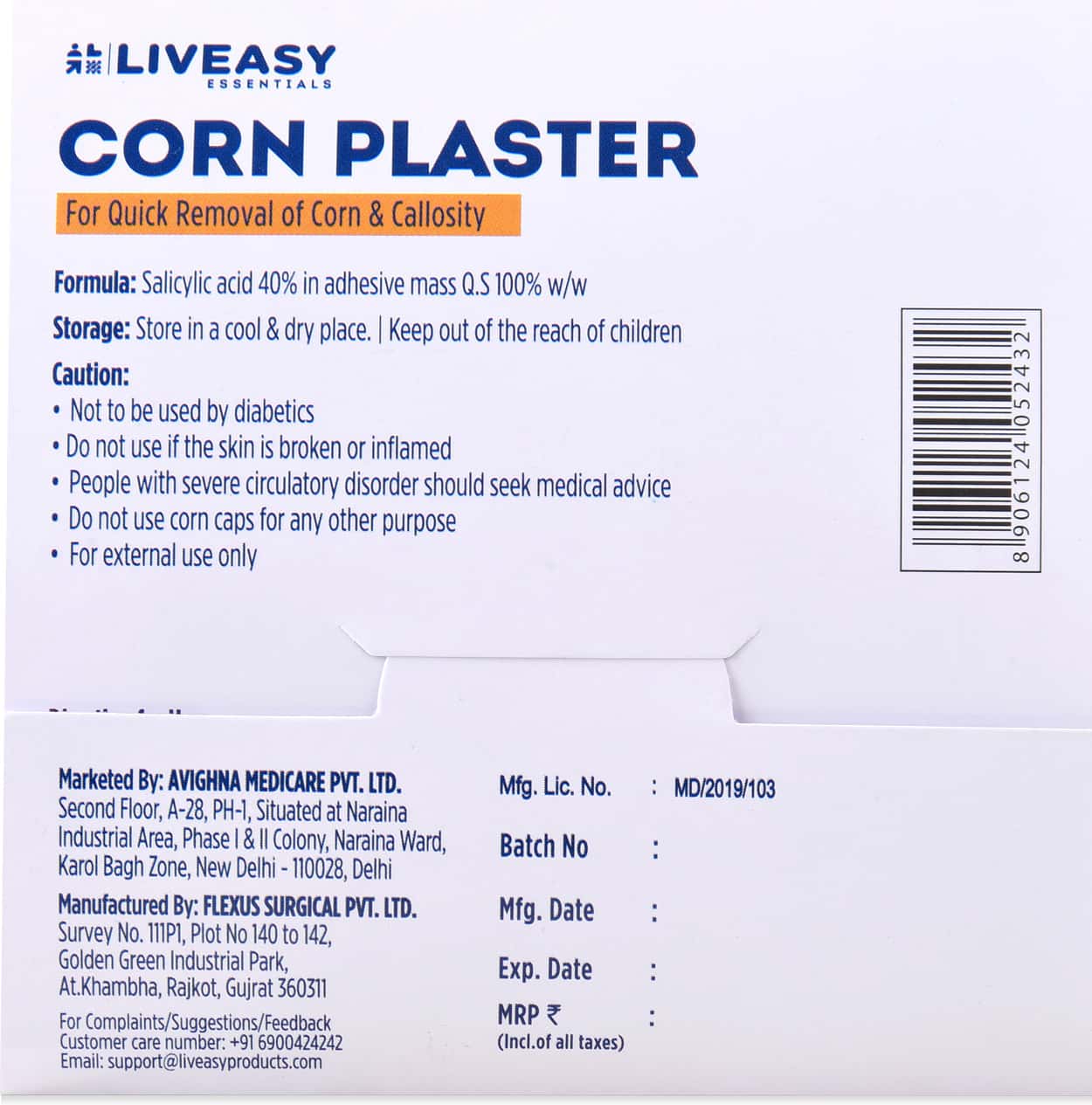 Buy LIVEASY ESSENTIALS CORN PLASTER PACK OF 4 Online & Get Upto 60% OFF ...