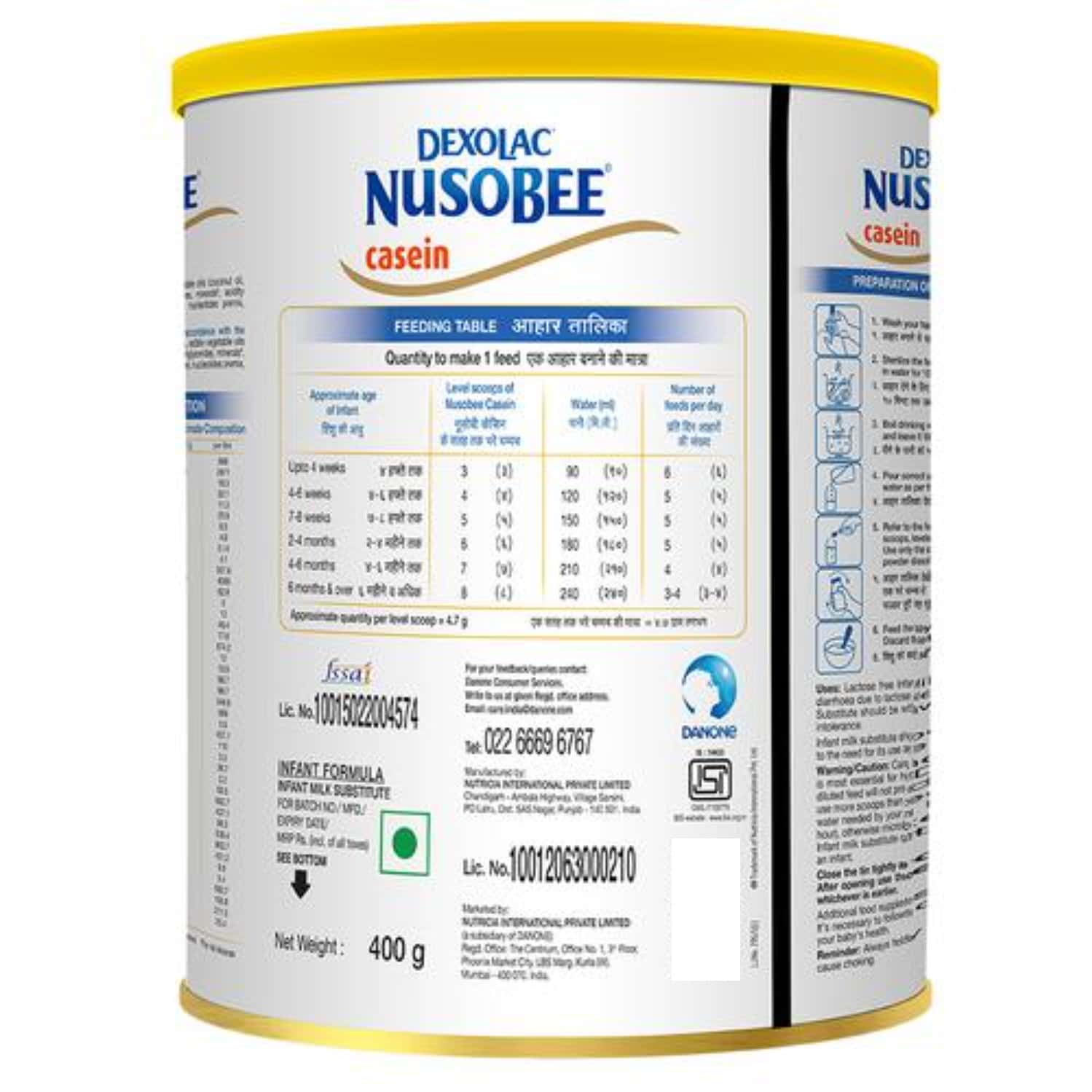 Buy DEXOLAC NUSOBEE CASEIN UPTO 24 MONTH POWDER 400 G Online & Get Upto ...