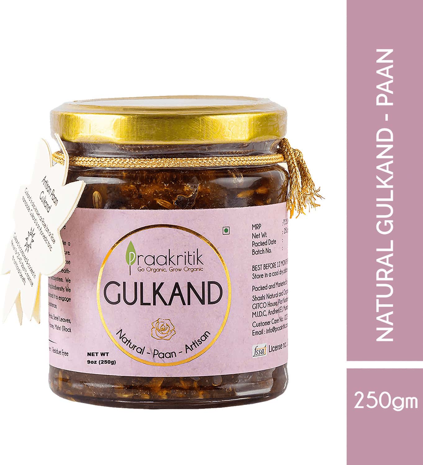 Buy PRAAKRITIK NATURAL MISHRI ARTISAN GULKAND 250 G Online & Get Upto 60% OFF at PharmEasy