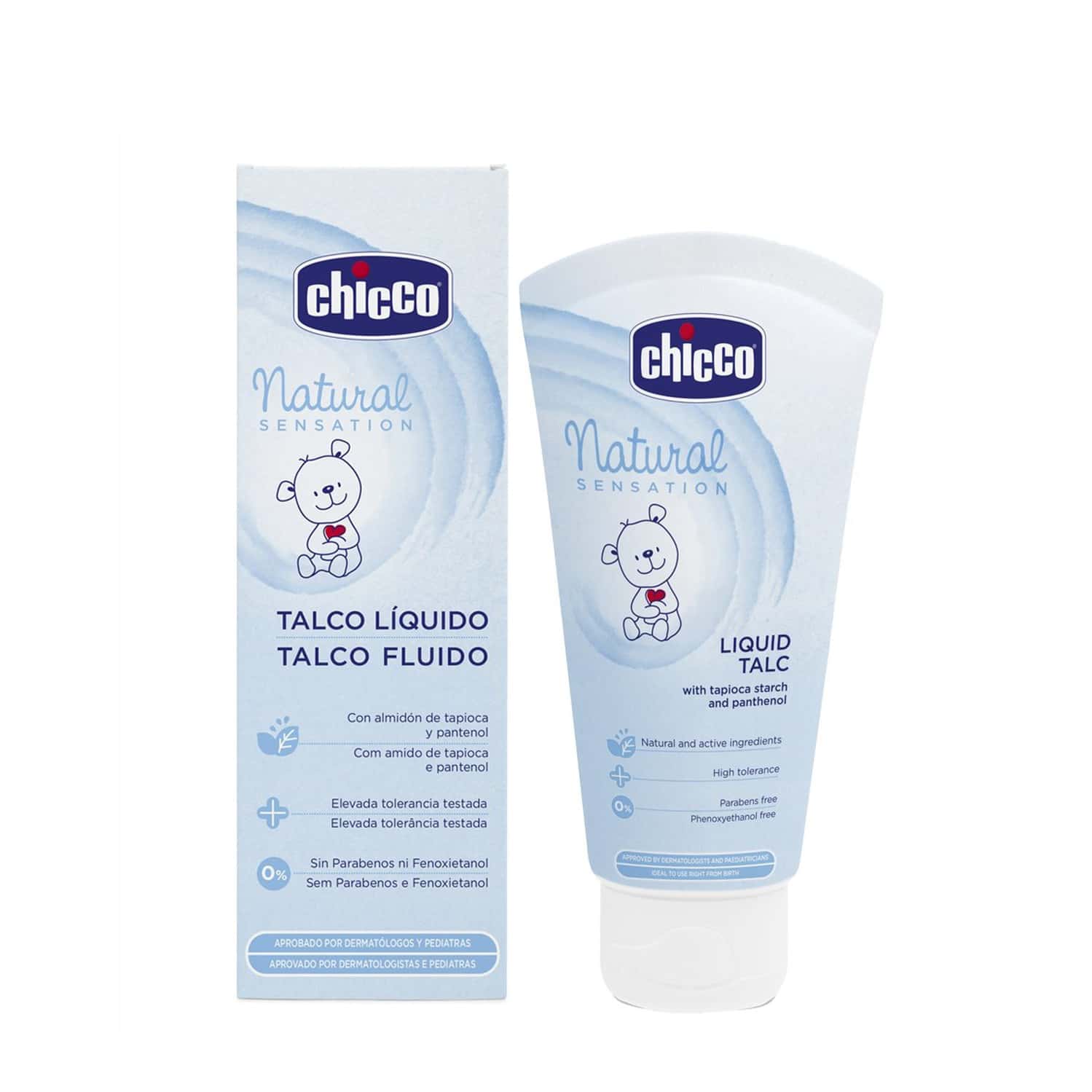 Buy CHICCO NATURAL SENSATION LIQUID TALC (BLUE, 100ML) Online & Get Upto 60% OFF at PharmEasy