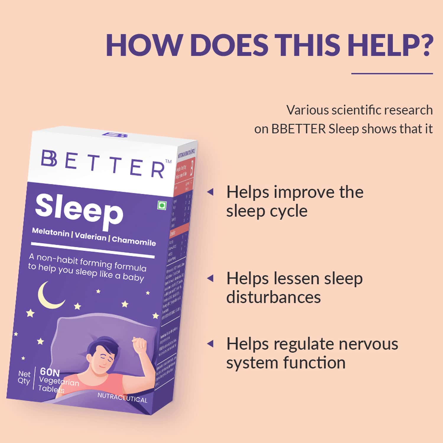 Buy BBETTER SLEEP 60 VEG TABLETS Online & Get Upto 60% OFF at PharmEasy